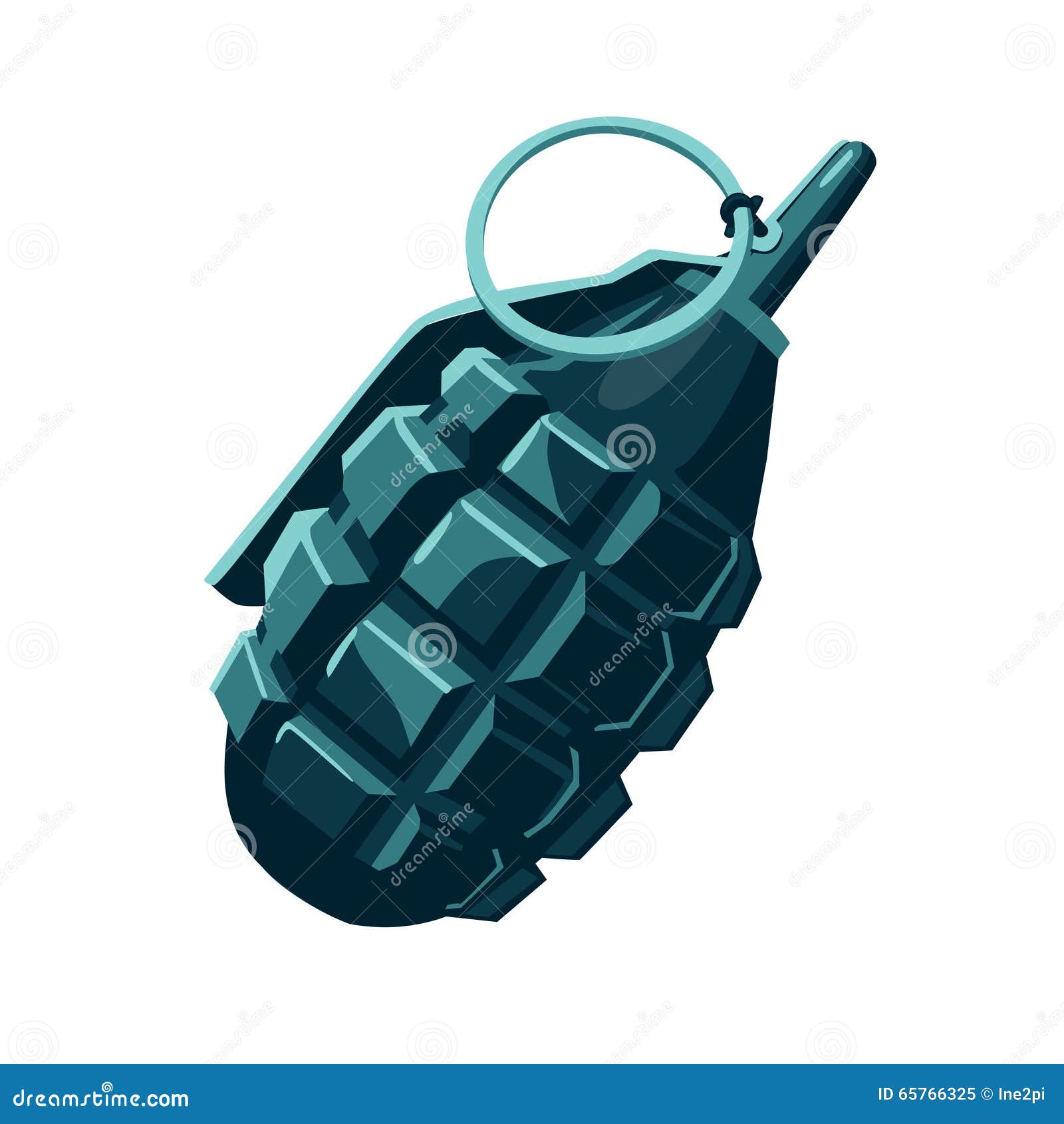 Granata isolata su bianco illustrazione vettoriale. Illustrazione di ...