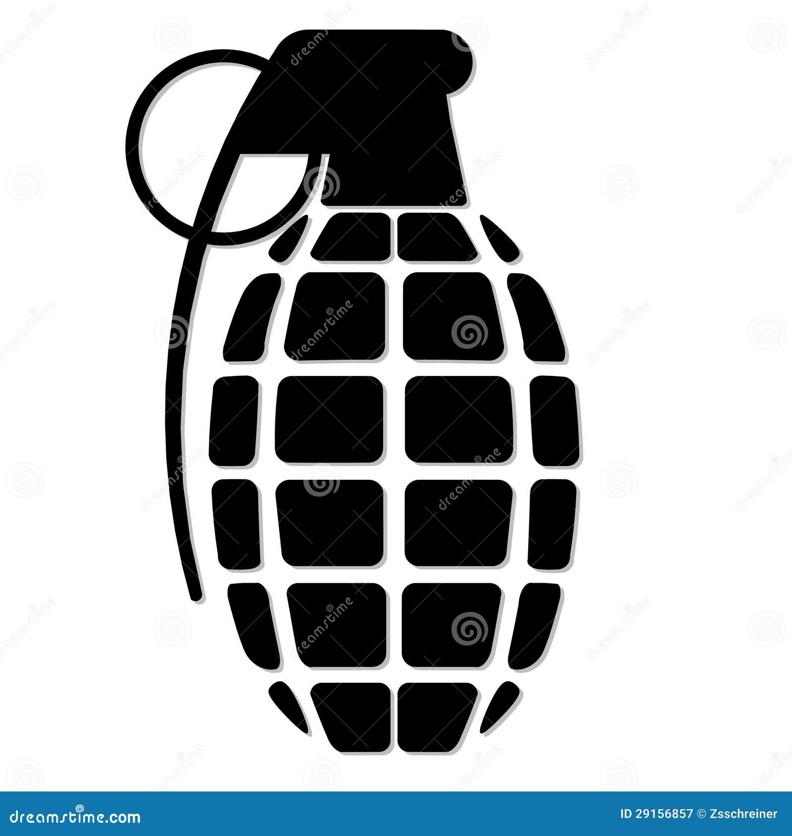 Granata a mano illustrazione di stock. Illustrazione di esplosione ...