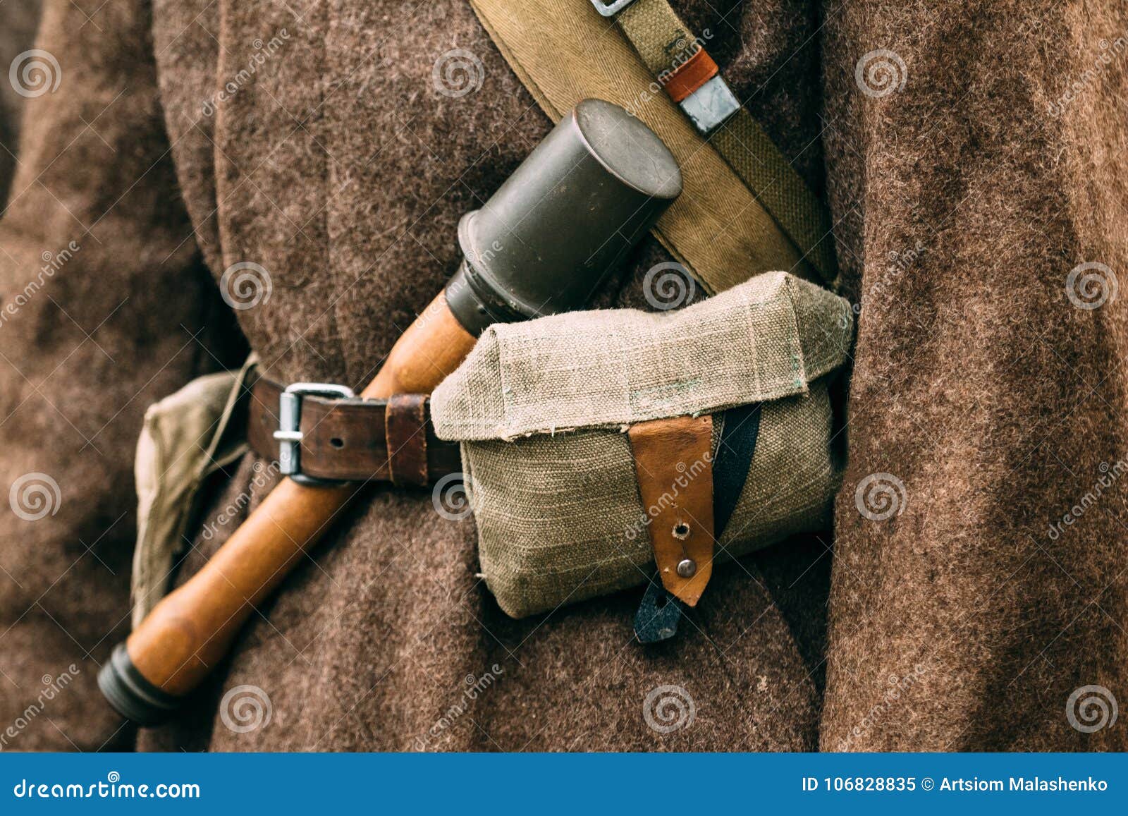 Granate Close-up on a Soviet Overcoat Stock Image - Image of soldier ...