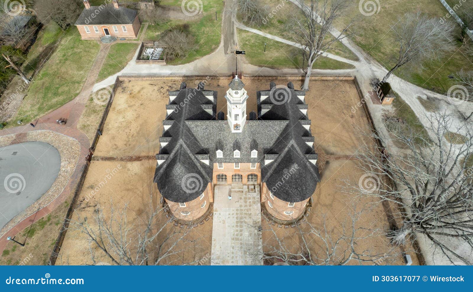 Grand Architectural Structure of the Capitol at Williamsburg, Virginia ...