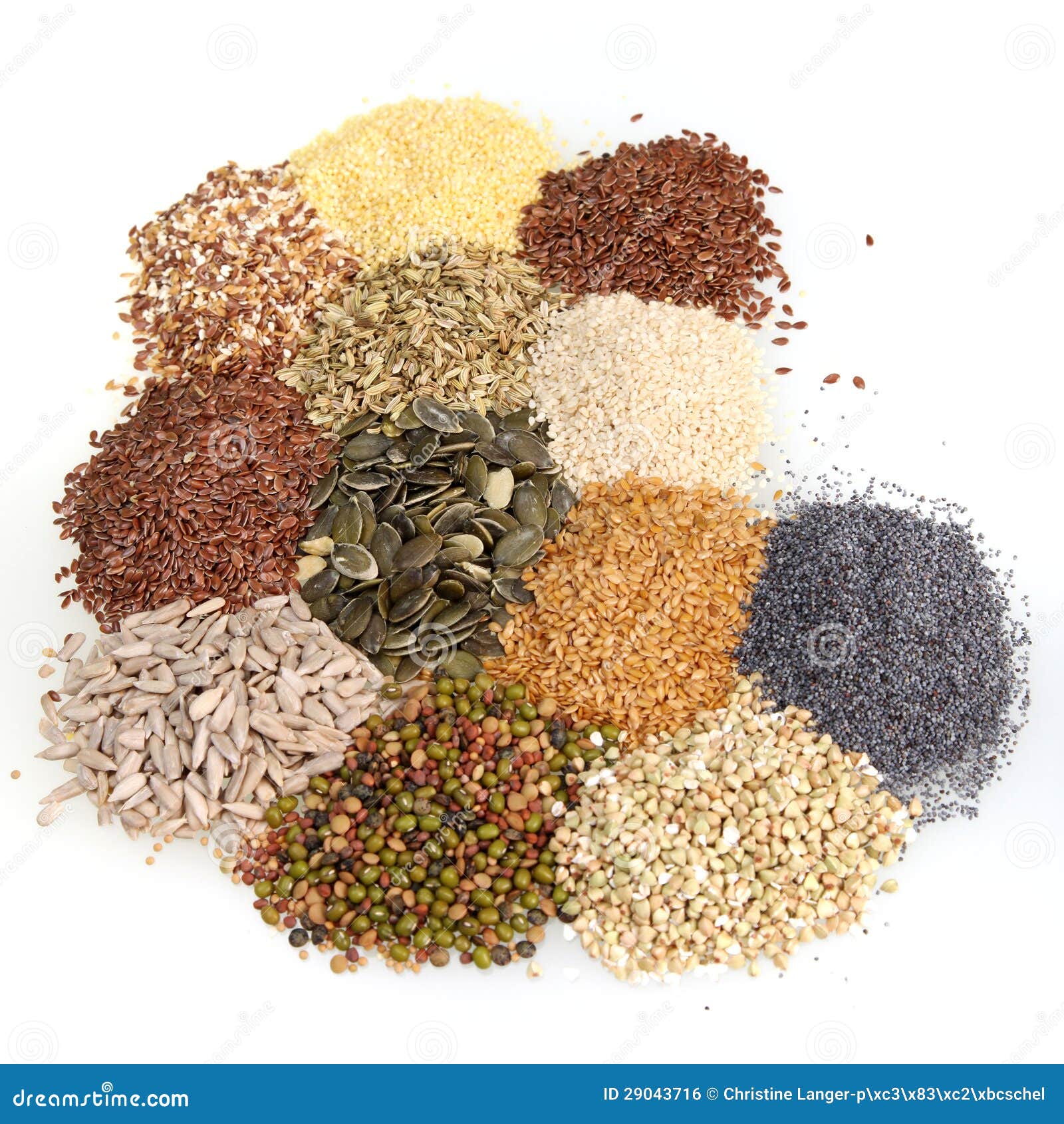 Grand Assortiment Des Graines Comestibles Image libre de droits - Image ...