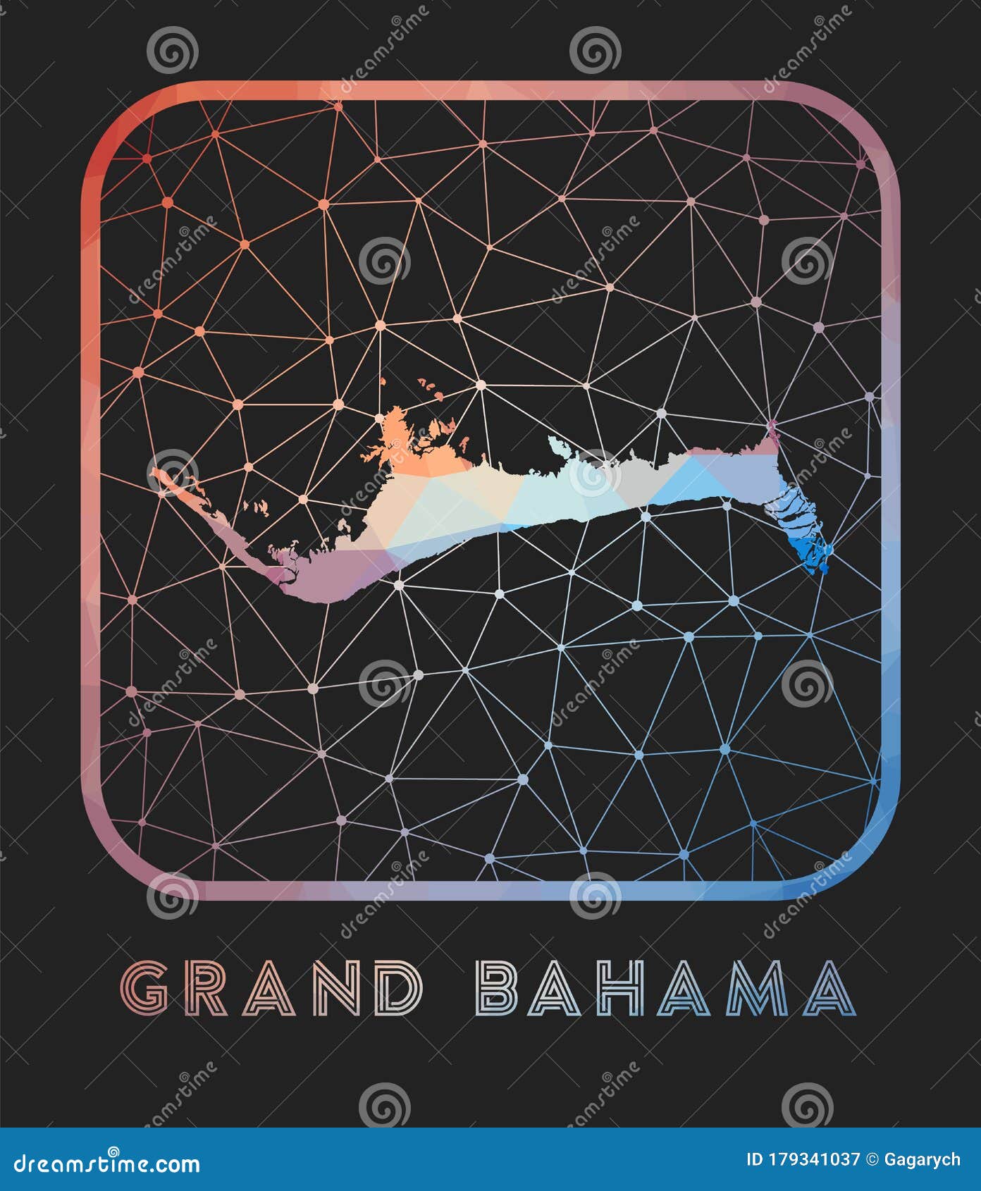 Grand Bahama map design. stock vector. Illustration of location - 179341037