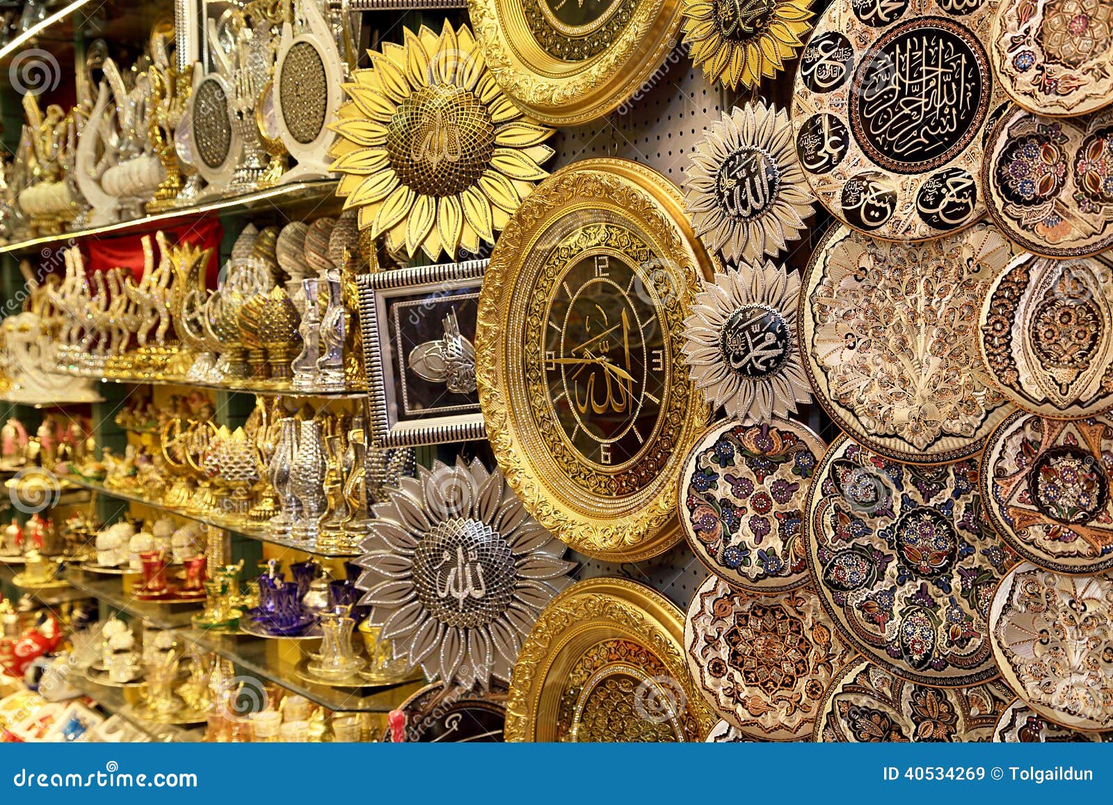 Grand Bazaar Islamic Souvenirs Stock Image - Image of asian, grand ...
