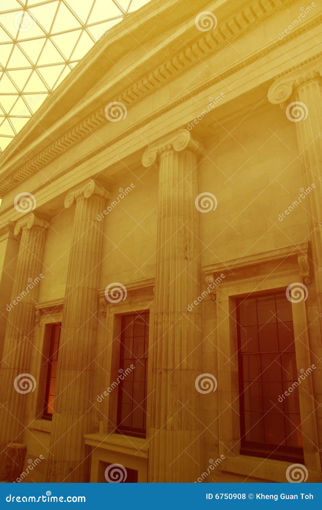 Grand Building With Pillars Vector Illustration | CartoonDealer.com ...