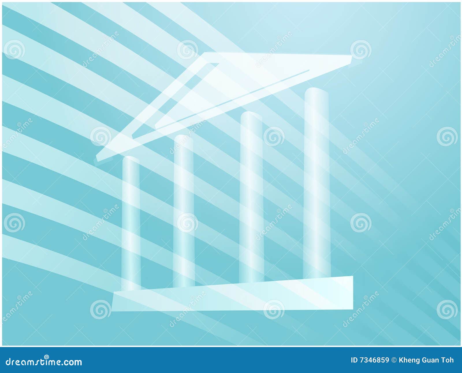 Grand Building With Pillars Vector Illustration | CartoonDealer.com ...