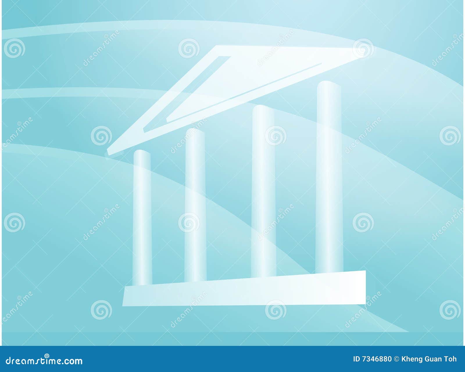 Grand Building With Pillars Cartoon Vector | CartoonDealer.com #6642795