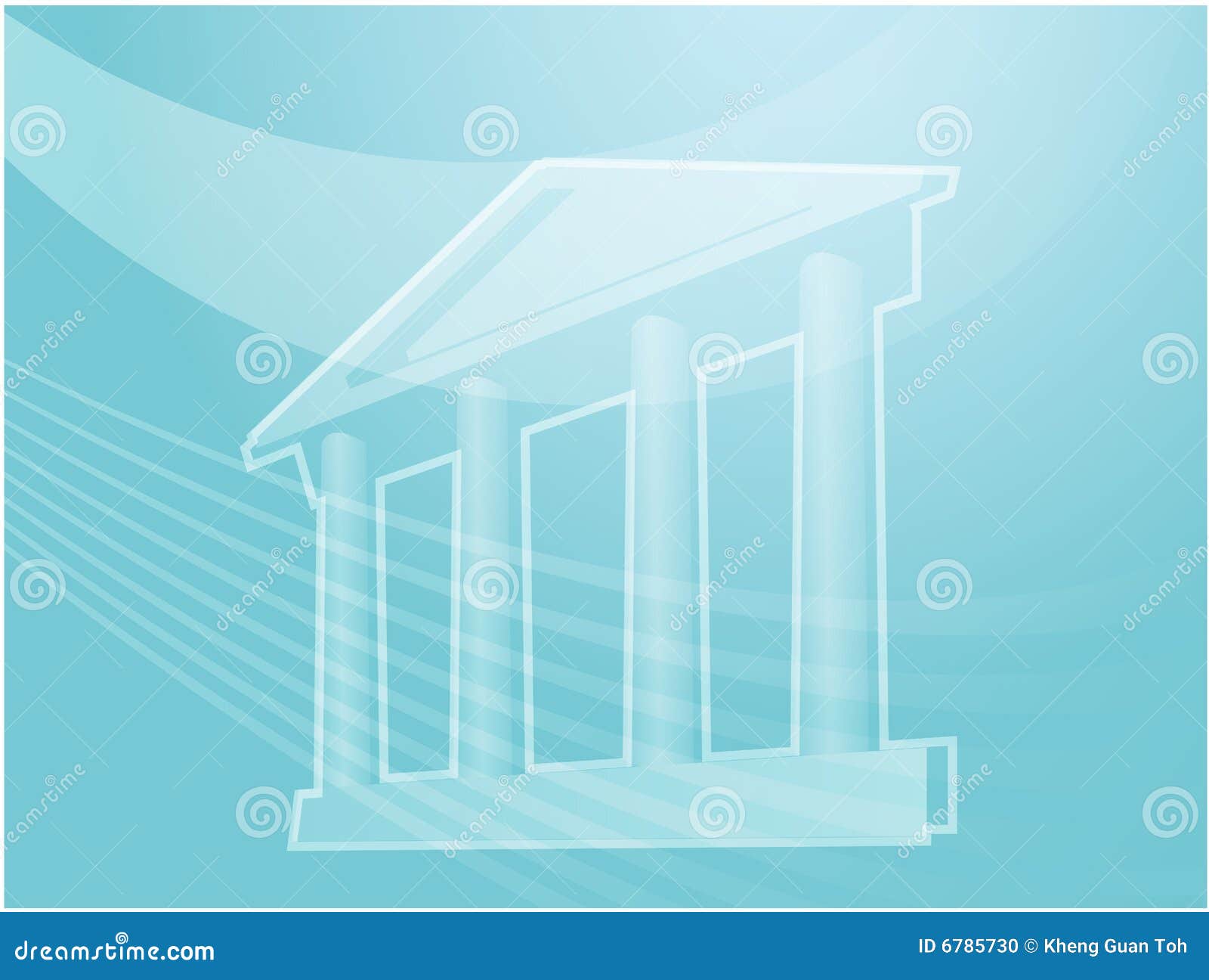 Grand Building With Pillars Stock Illustration | CartoonDealer.com #6140071
