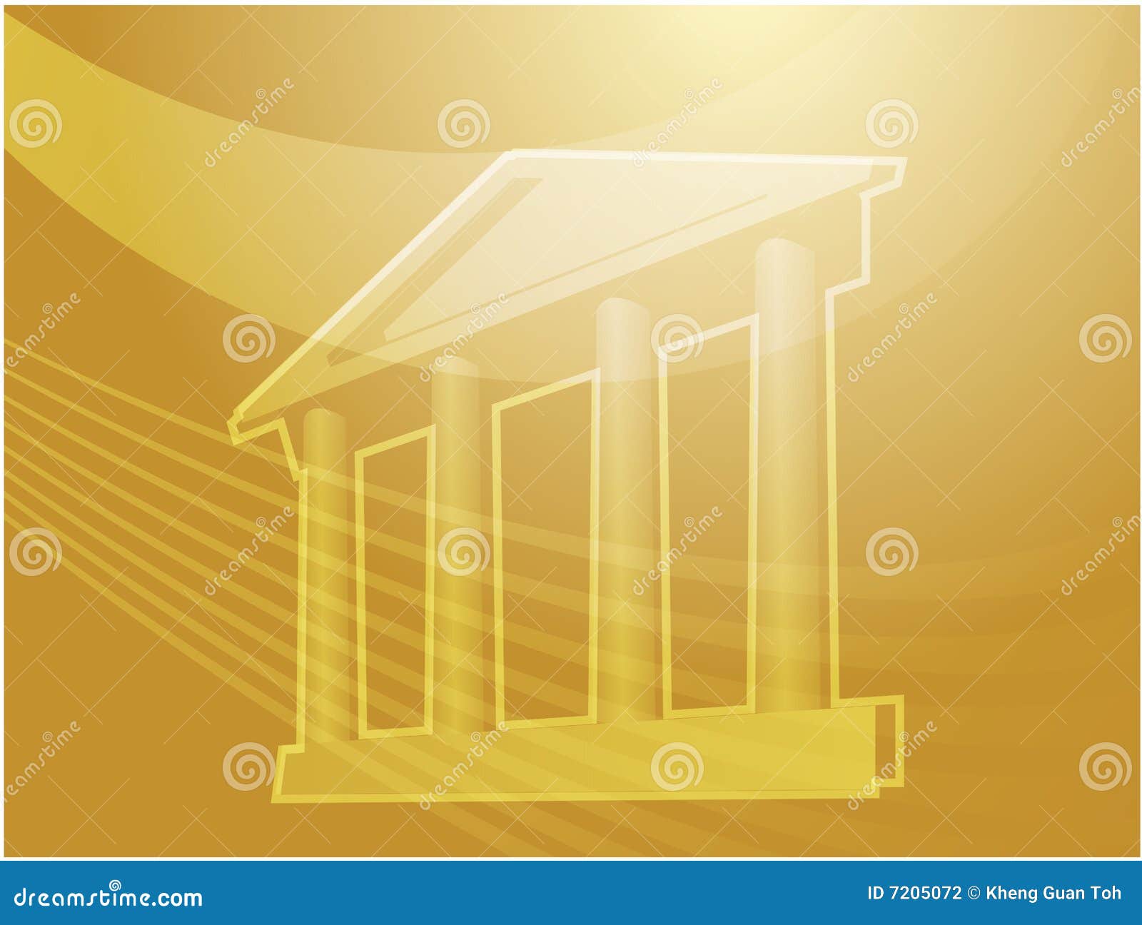 Grand Building With Pillars Vector Illustration | CartoonDealer.com ...