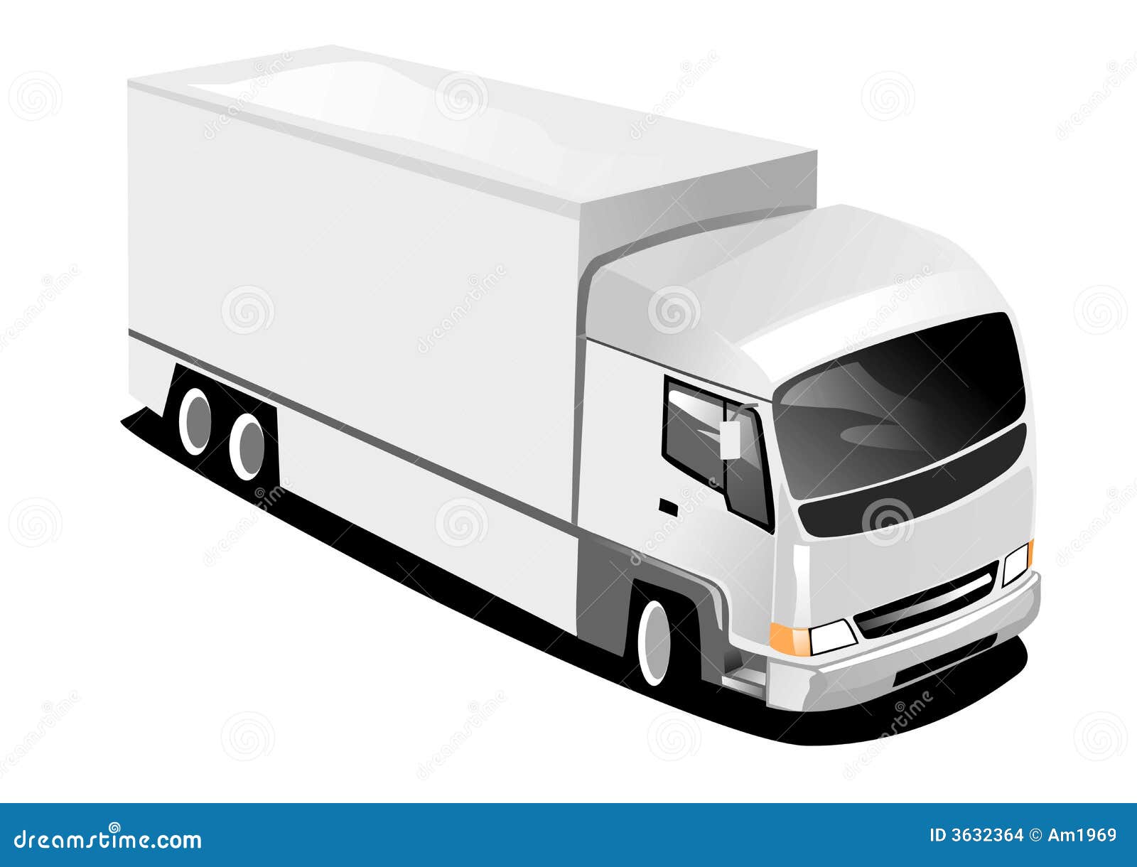 Grand Camion De Distribution Illustration Stock - Illustration du ...