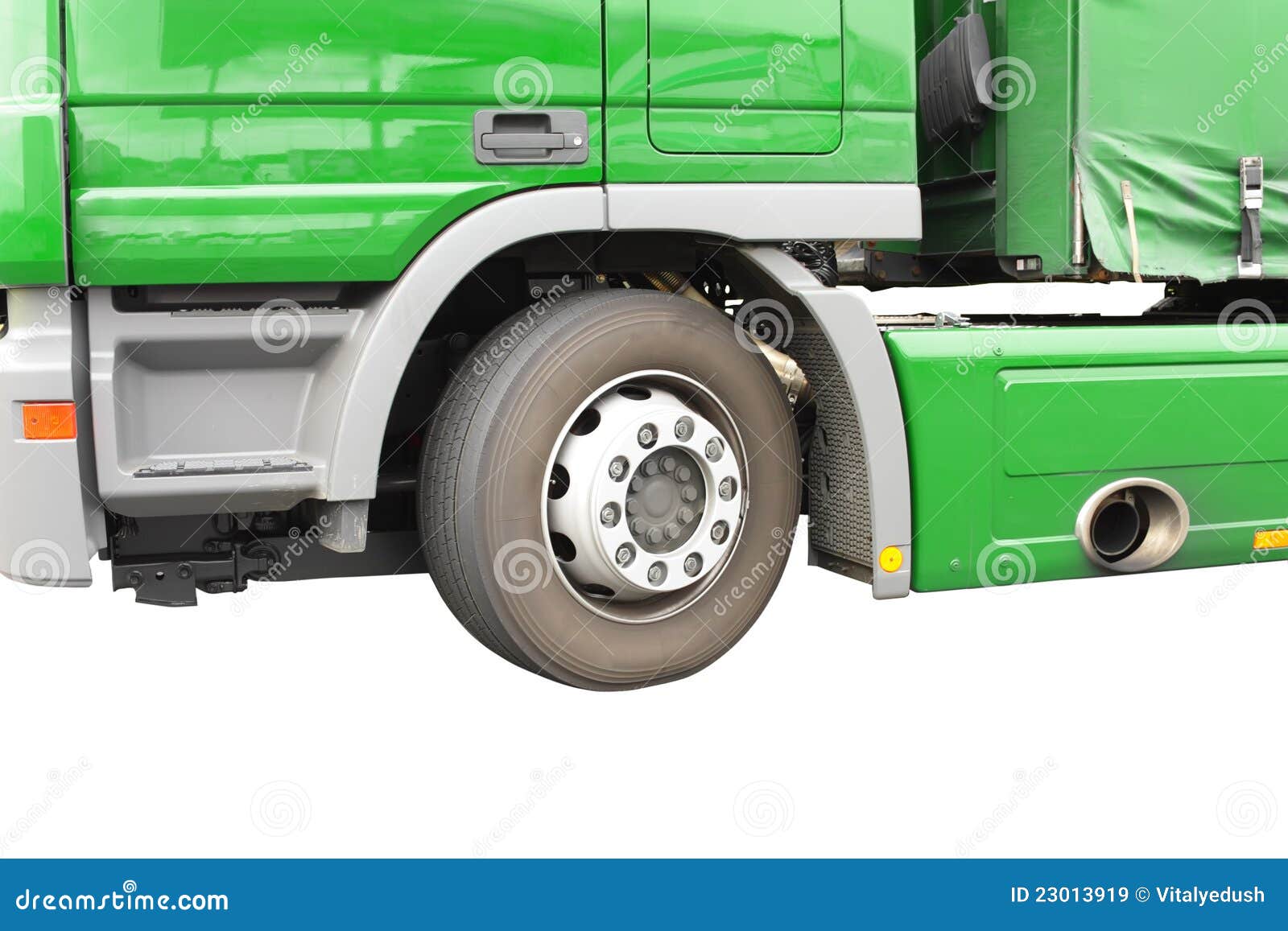 Grand camion vert. image stock. Image du tchèque, roue - 23013919