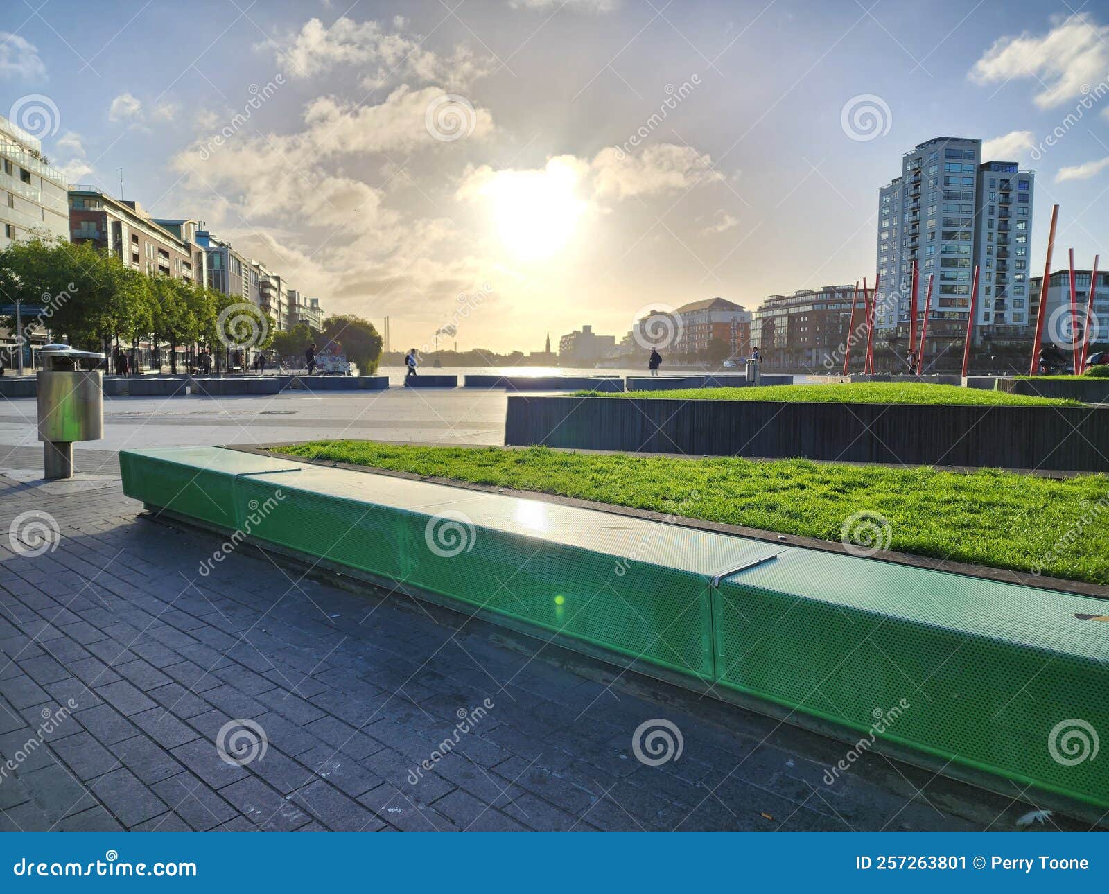 Grand Canal Square, Dublin stock image. Image of downtown - 257263801