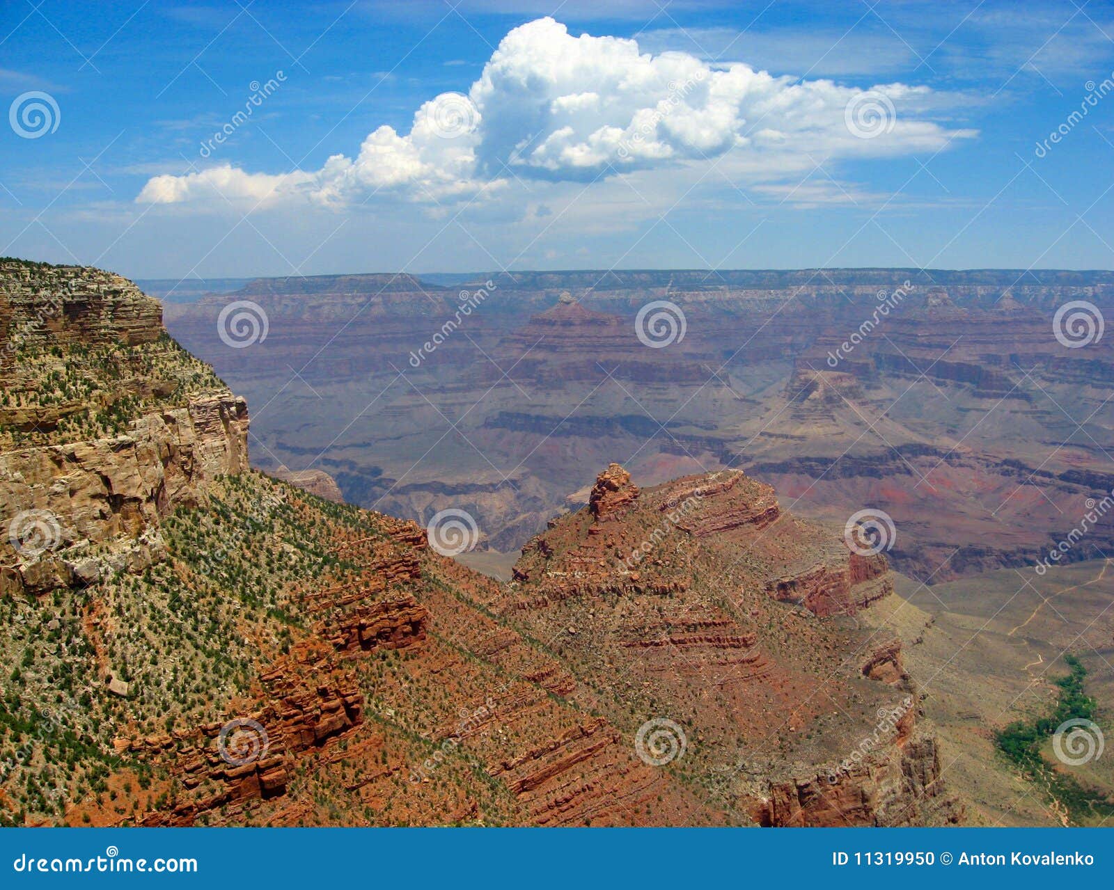 Grand Canyon Cliff in the Sunny Afternoon. Stock Photo - Image of land ...