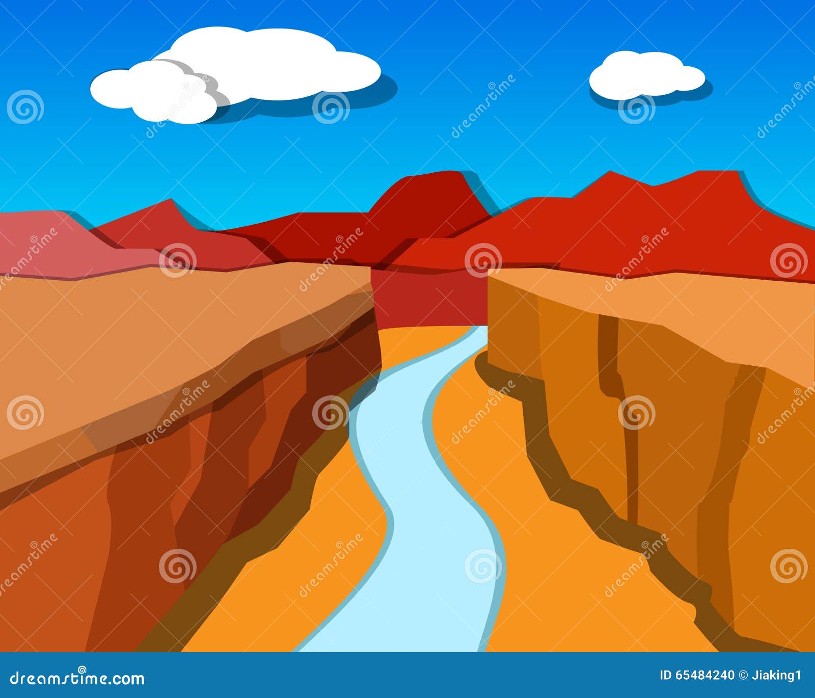 Grand Canyon En El Estilo De La Papiroflexia, Vector Ilustración del ...