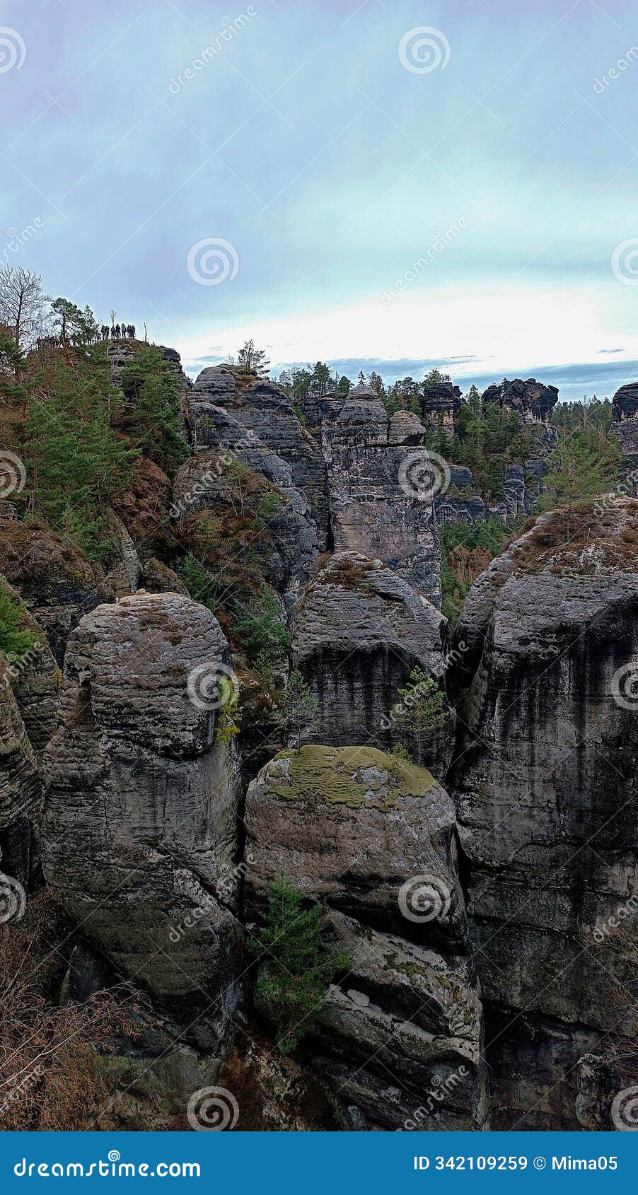 The Grand Canyon of Germany: the Bastei Rocks Stock Image - Image of ...