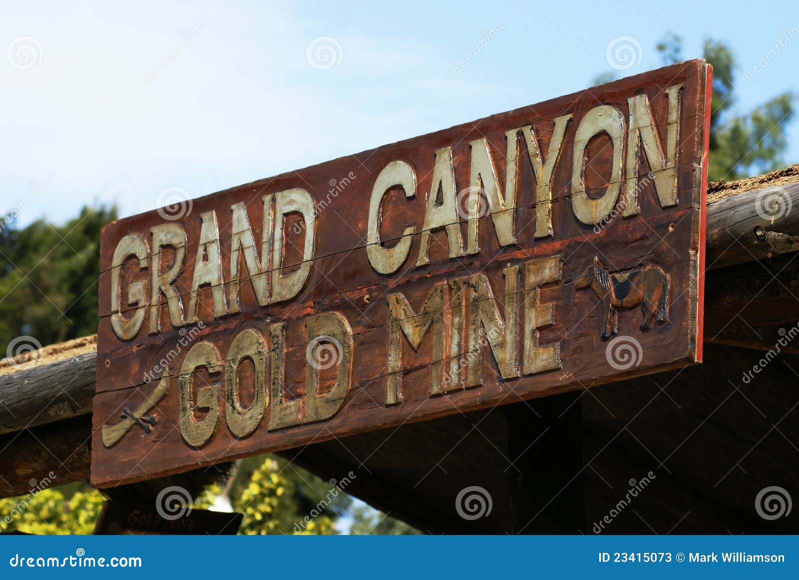 Grand Canyon Gold Mine Sign Stock Image - Image of prospecting, rancho ...