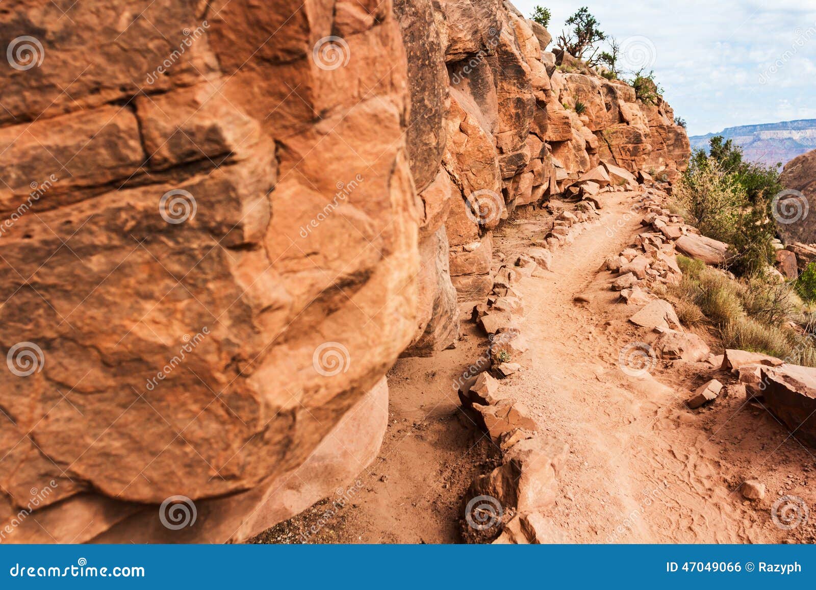 Grand Canyon s path stock photo. Image of trace, cliffs - 47049066