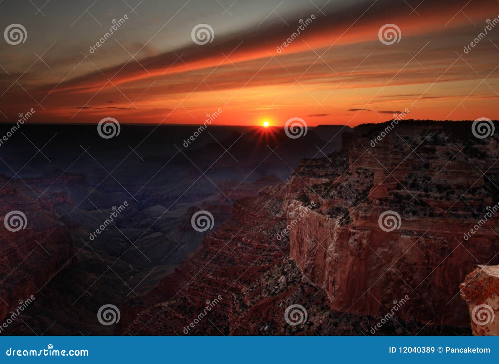 Grand Canyon sunset stock image. Image of evening, cliff - 12040389