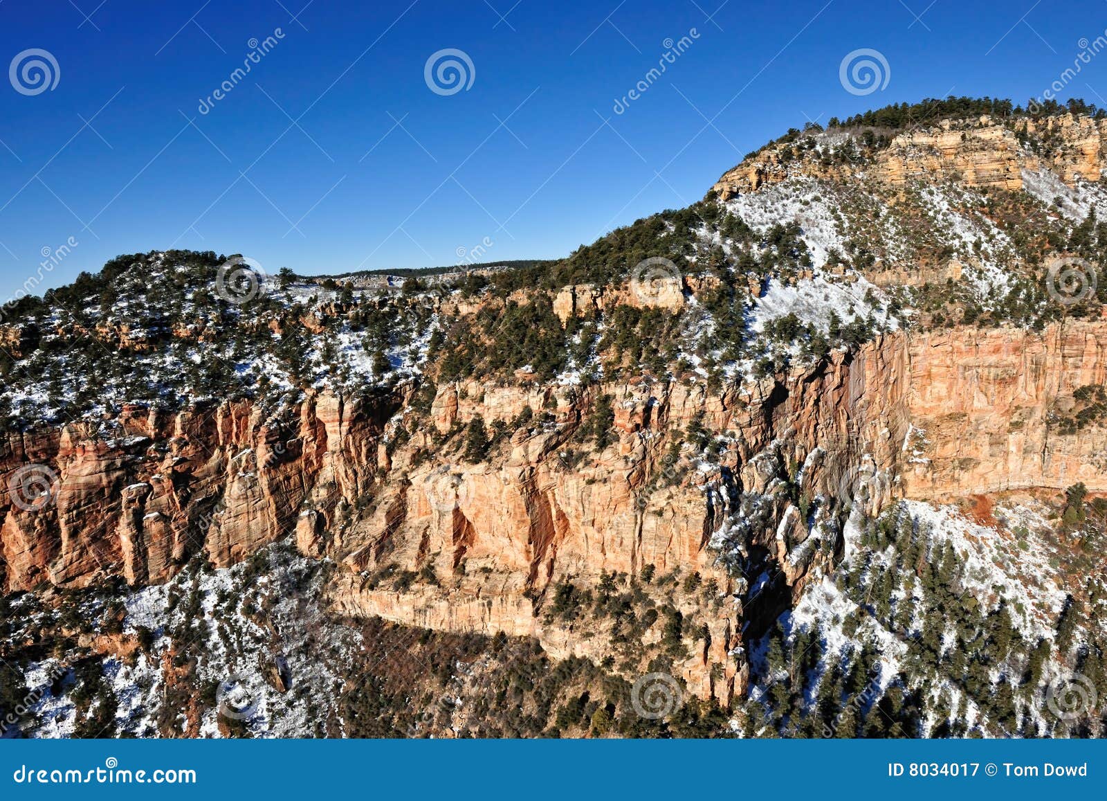 Grand Canyon winter scene stock image. Image of geological - 8034017
