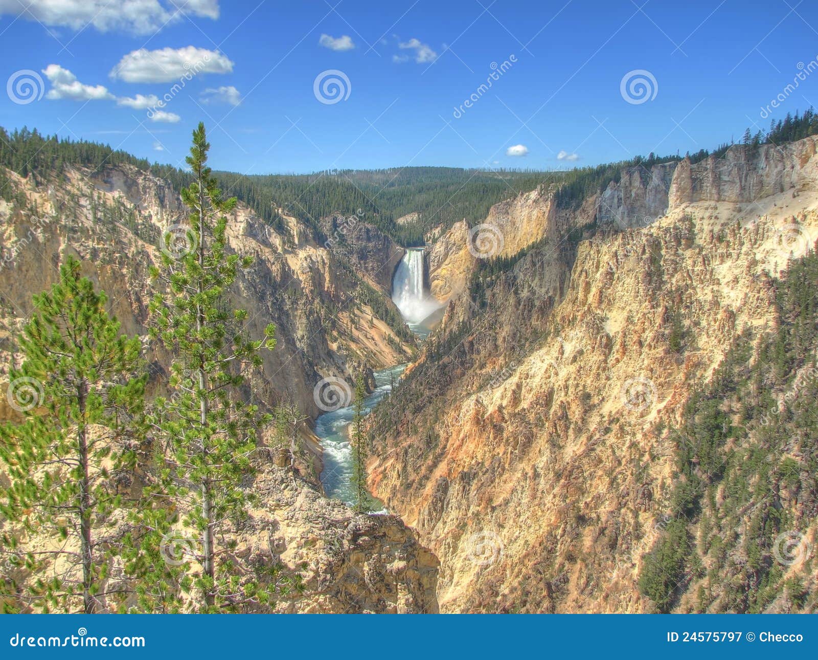 The Grand Canyon of the Yellowstone Stock Image - Image of rock, canyon ...
