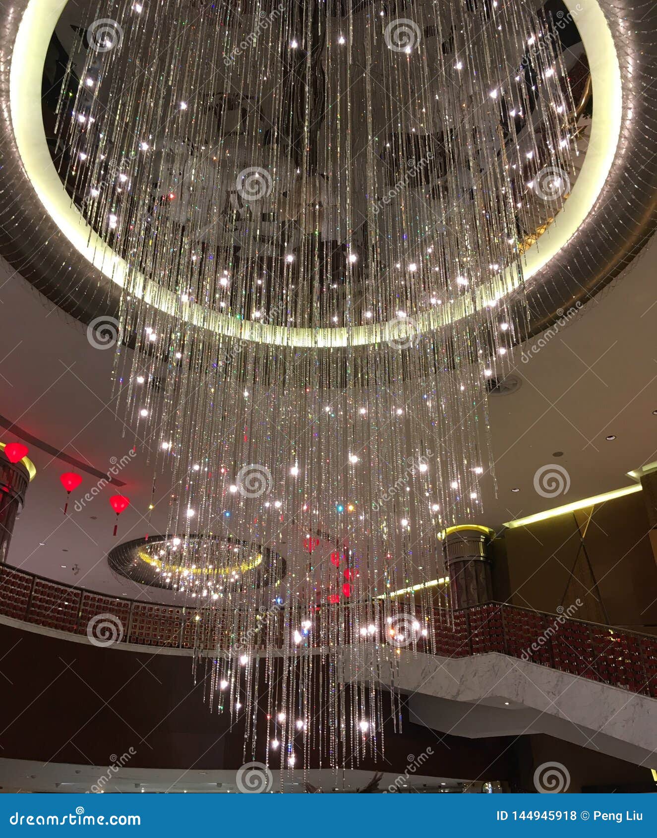 Grand Ceiling Crystal Light Fantasy Stock Photo - Image of fantasy ...