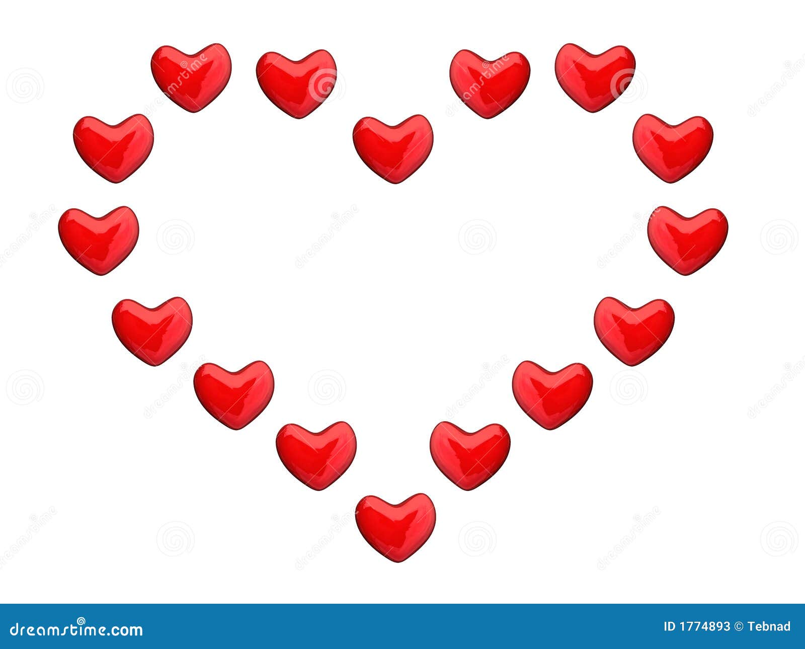 Grand Coeur De Petits Coeurs Illustration Stock - Illustration du ...