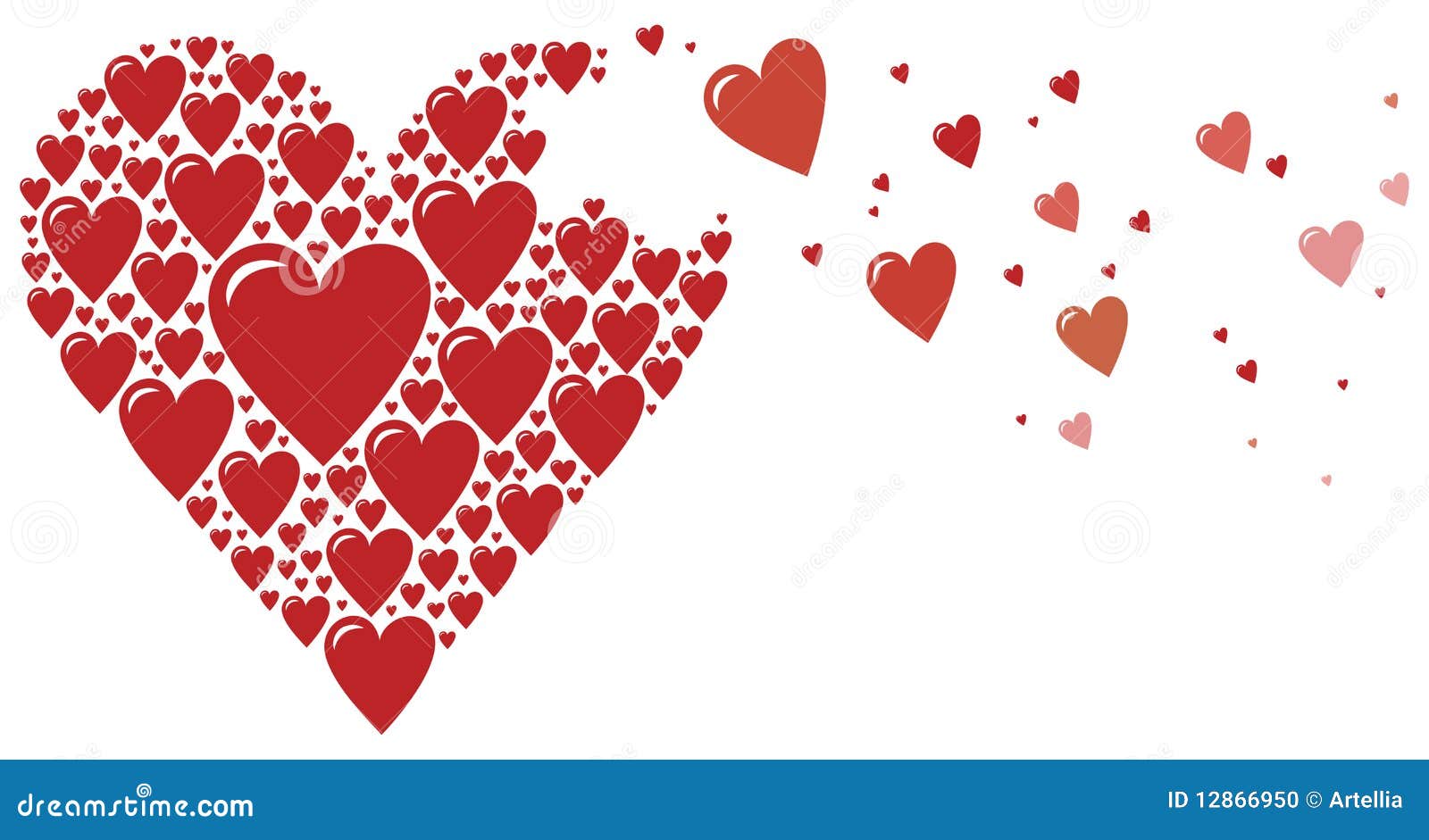 Grand Coeur Fait De Petits Coeurs Illustration de Vecteur ...