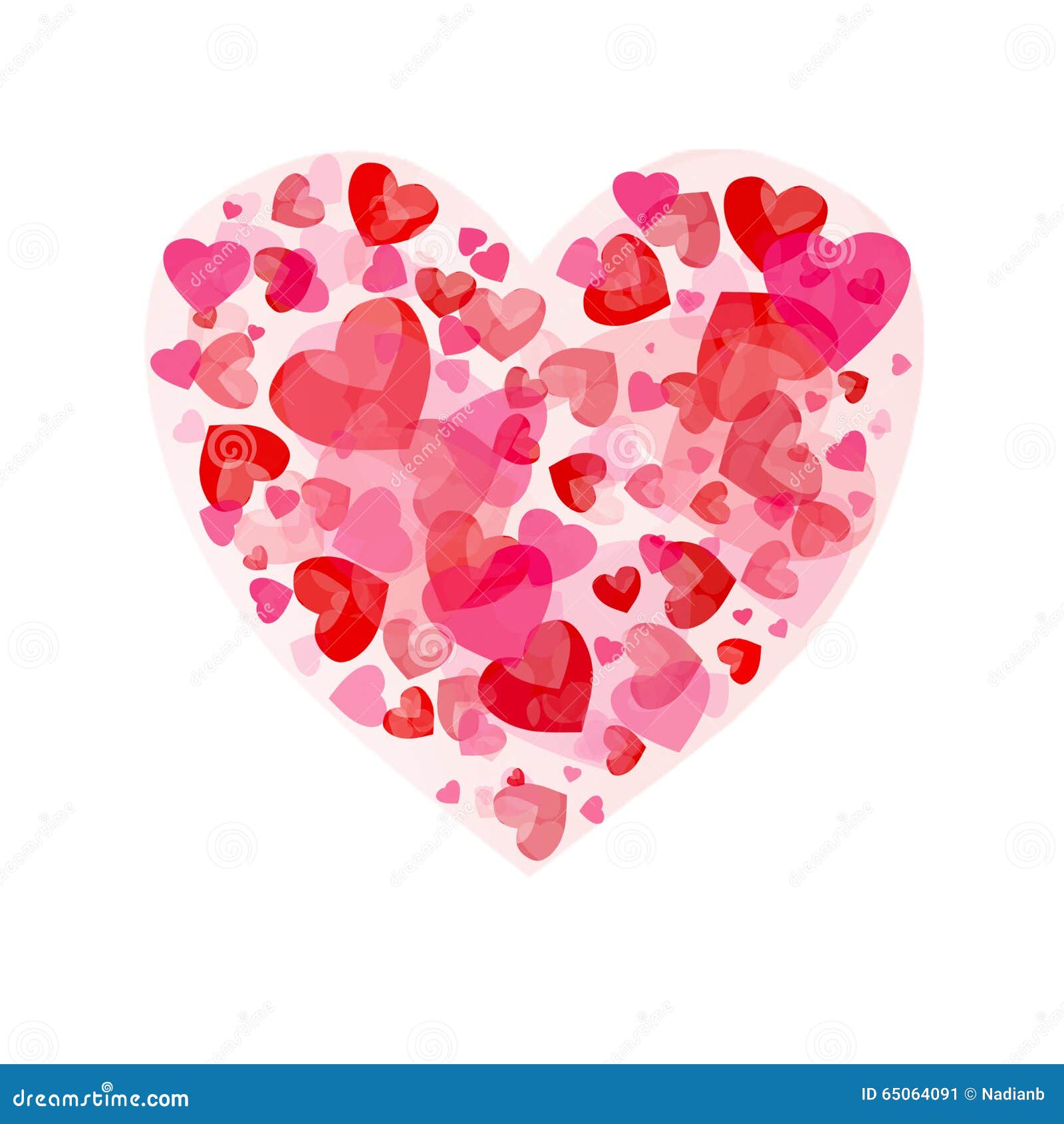 Grand coeur rouge illustration stock. Illustration du aimer - 65064091