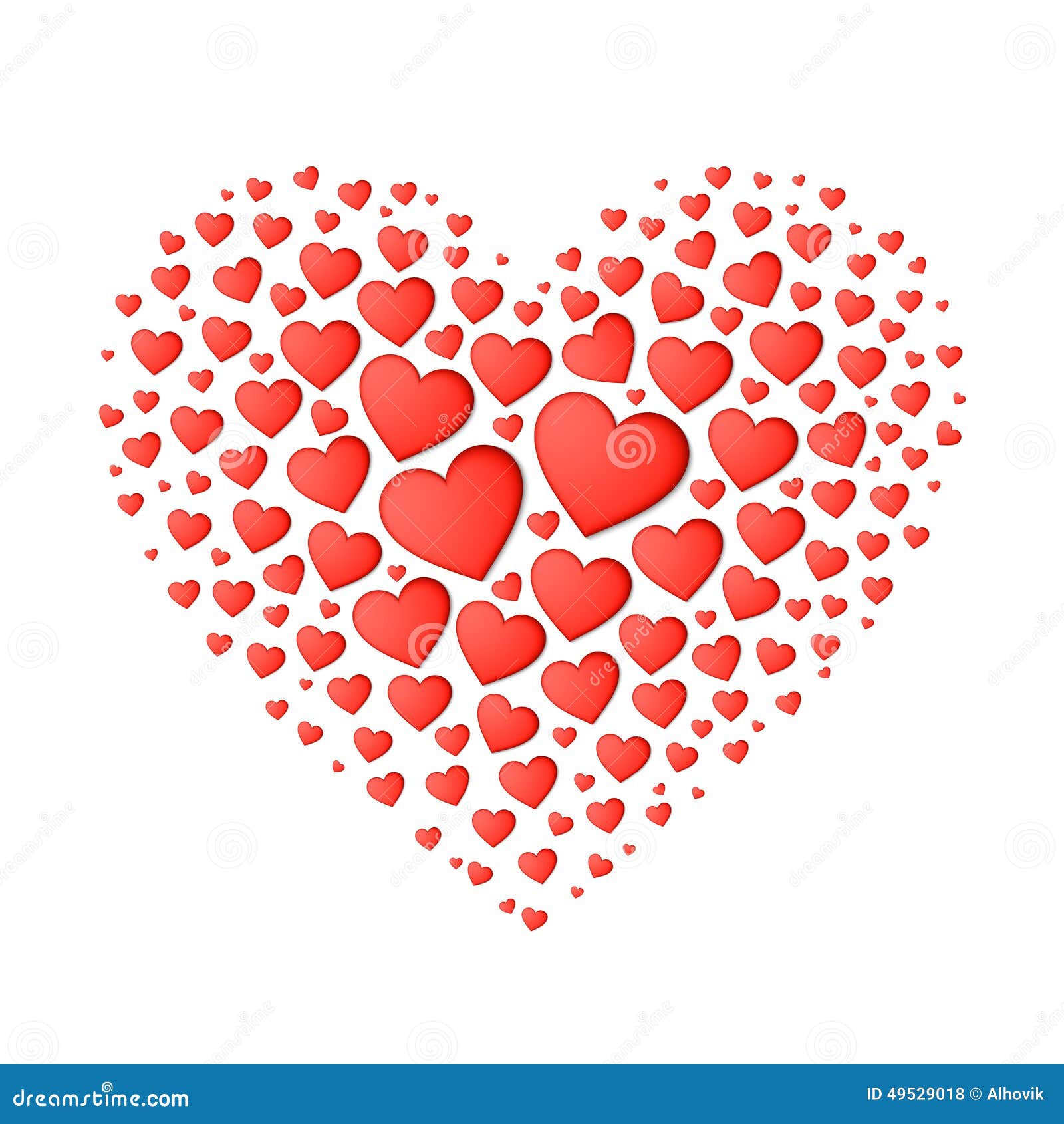 Grand Coeur Rouge De Le Petit Illustration de Vecteur - Illustration du ...