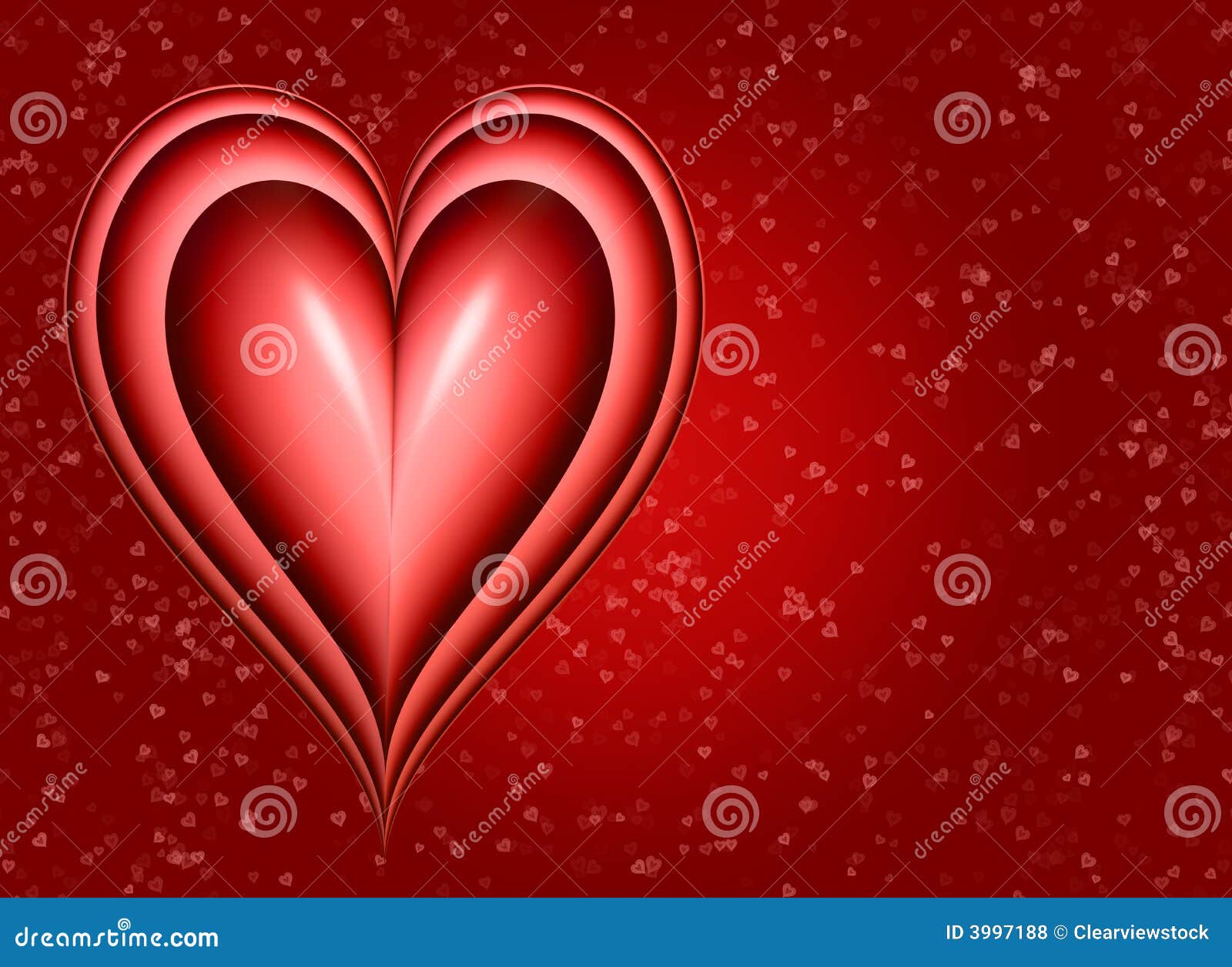 Grand Coeur Rouge De Valentines Illustration Stock - Illustration du ...