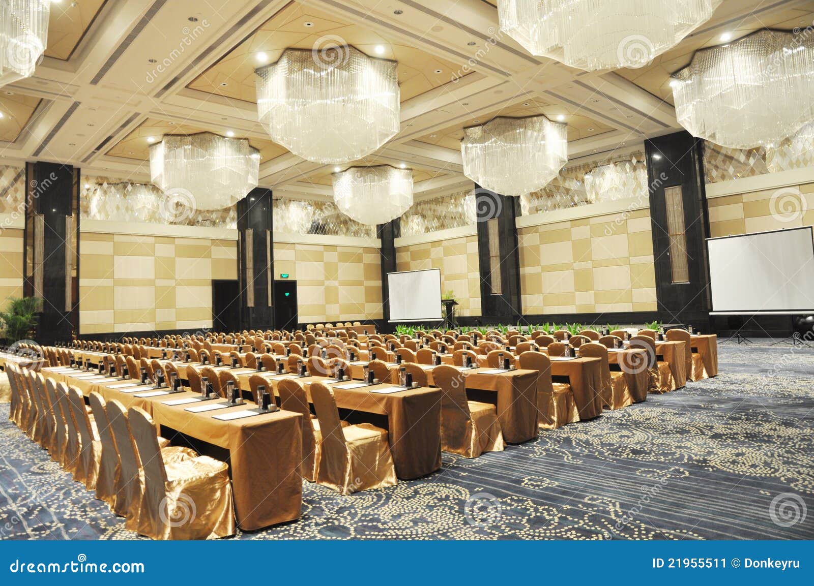 Grand conference hall stock image. Image of furniture - 21955511