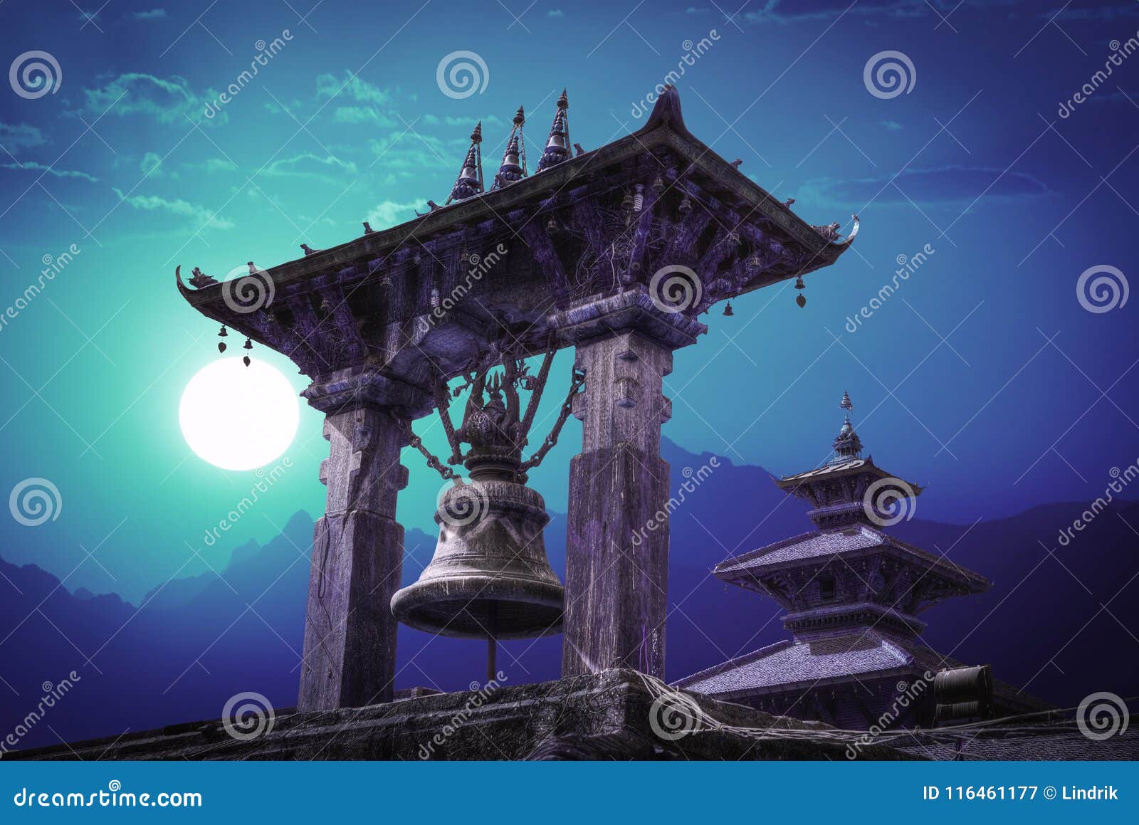 Grand Dos De Durbar Dans Bhaktapur Image stock - Image du gens, indien ...