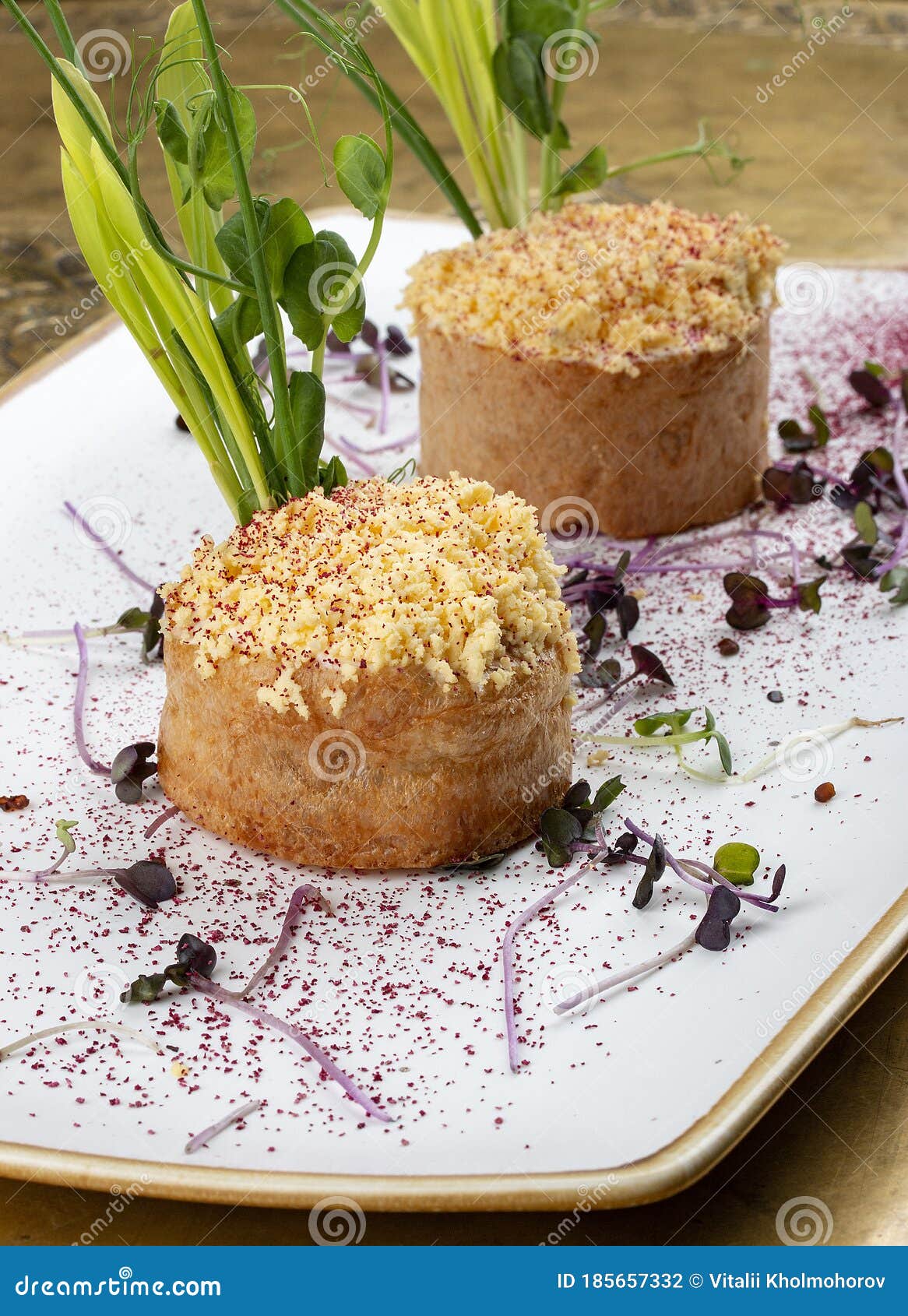 Grand Eclairs with Cod Liver. Classic Retro Russian Dish Stock Photo ...