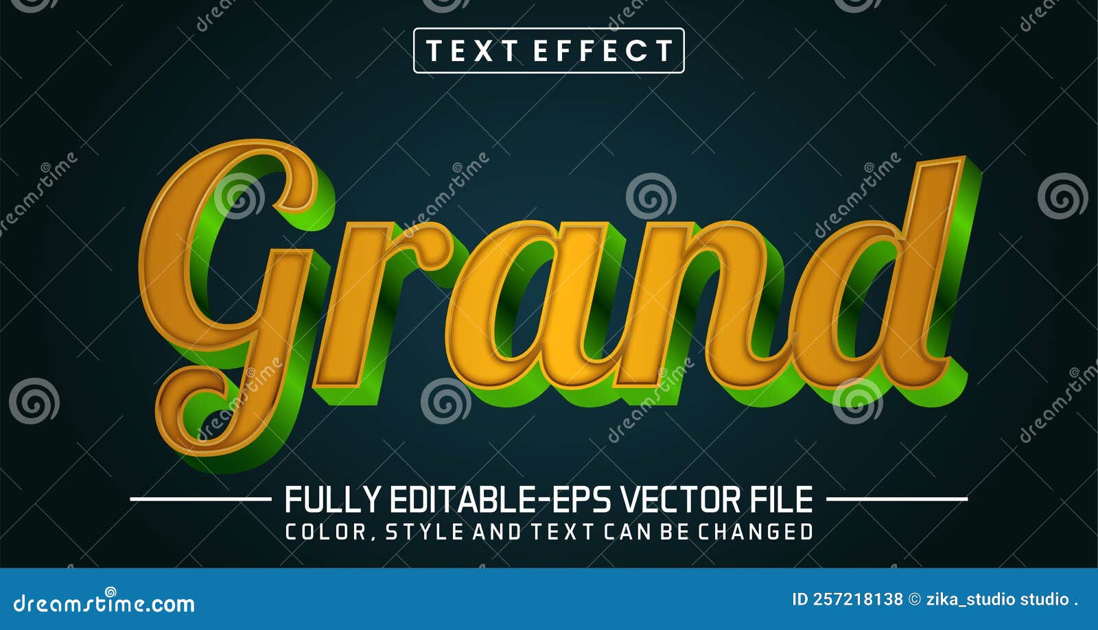 Grand Editable Text Style Effect Stock Vector - Illustration of sign ...