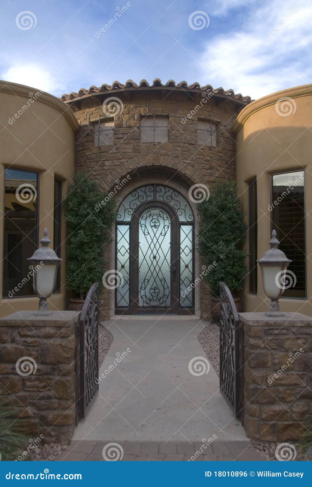 Grand entrance stock photo. Image of wrought, improvement - 18010896