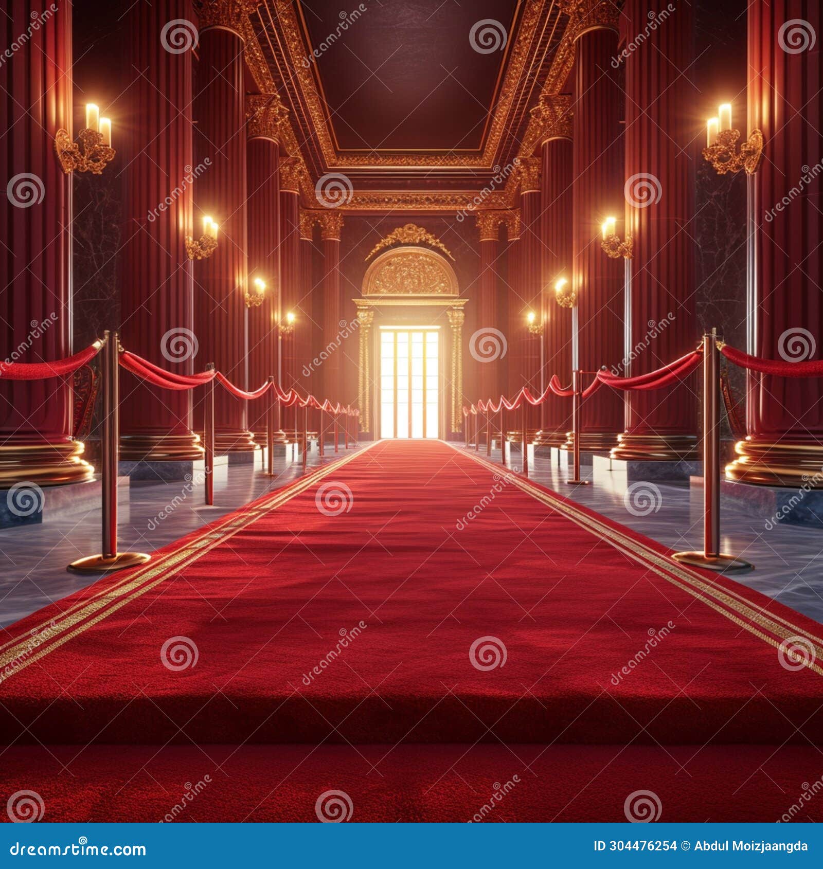 Grand Entrance Red Carpet Pathway with Golden Supports and Velvet Rope ... Grand Entrance Red Carpet Pathway with Golden Supports and Velvet Rope ...