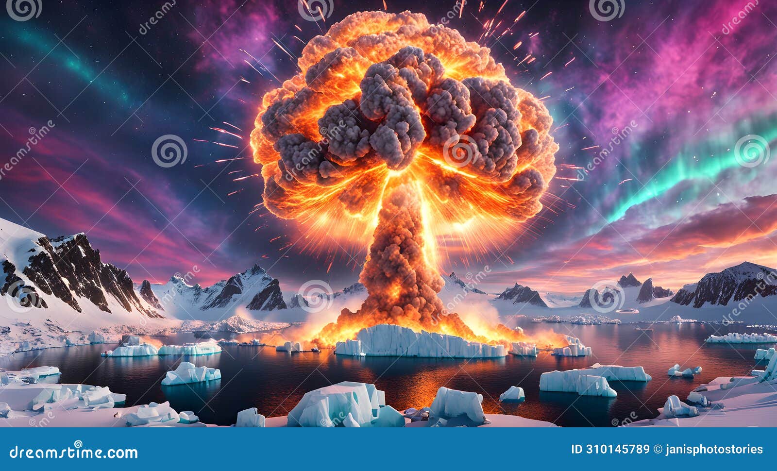 Nuke Explosive in Antarctica Grand Exploding Minecraft World Texture ...