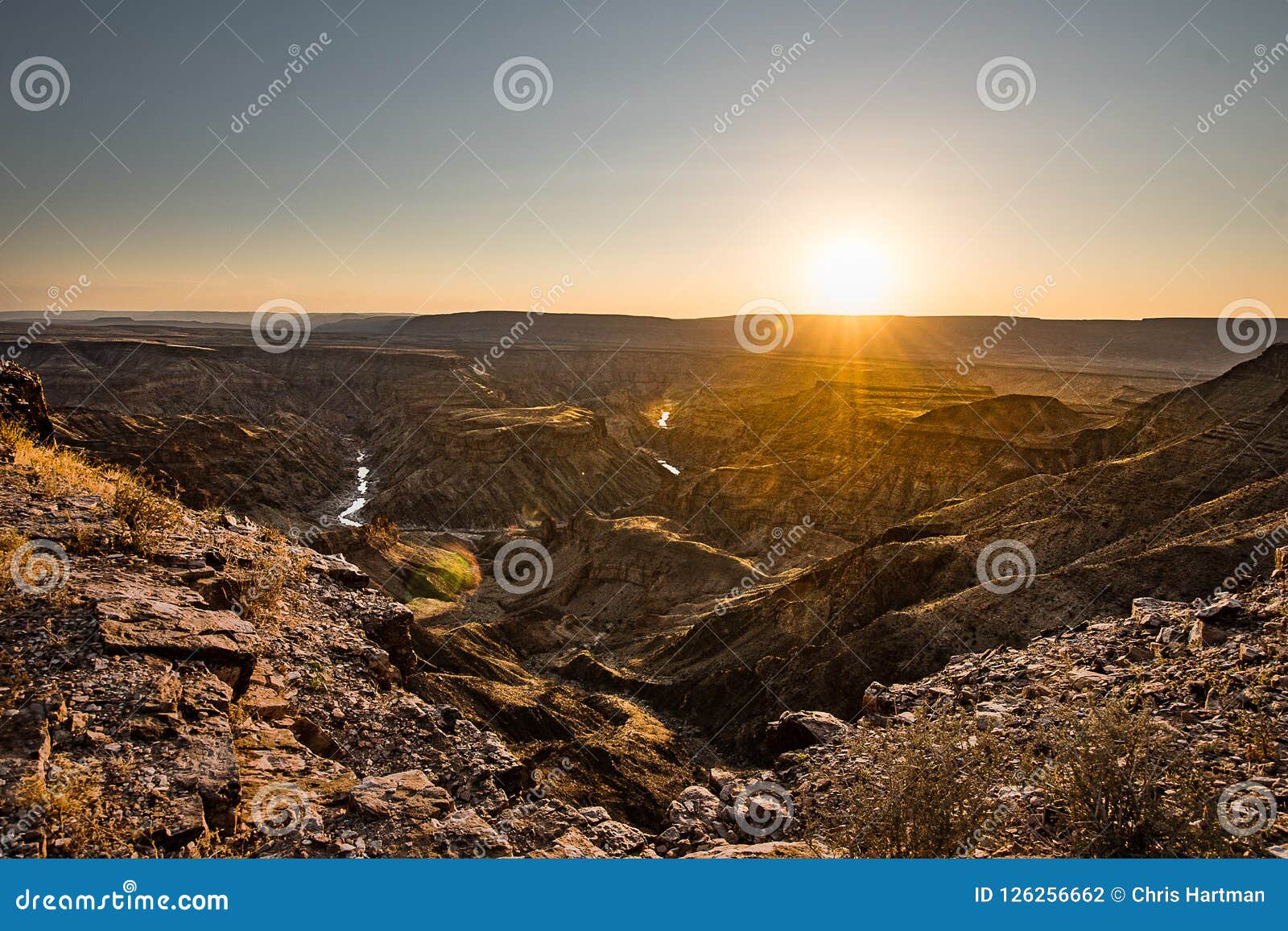 The Grand Fish River Canyon of Namibia Stock Photo - Image of gorge ...