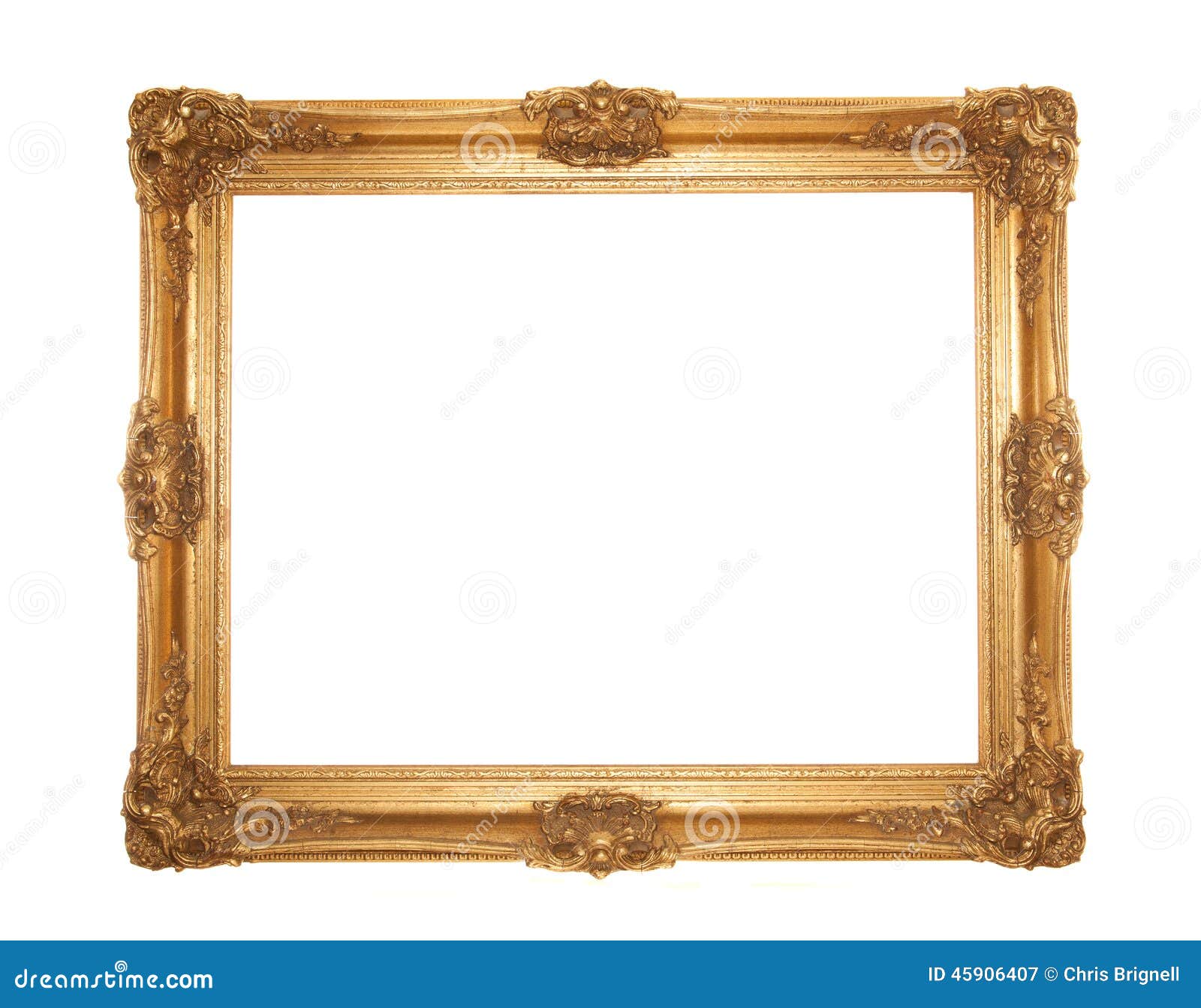 Grand Gold Gilt Ornate Rococo Frame Stock Image - Image of path, cutout ...