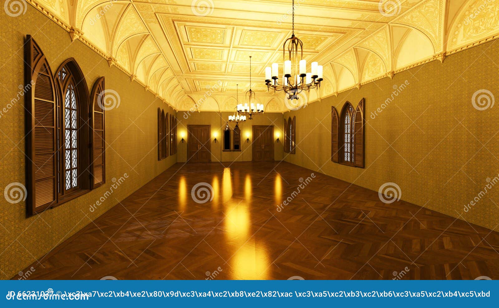 Grand Hall In Old Majestic Palace Royalty-Free Stock Photography ...