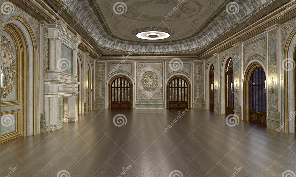 Grand Hall interior stock illustration. Illustration of landmark - 85669953