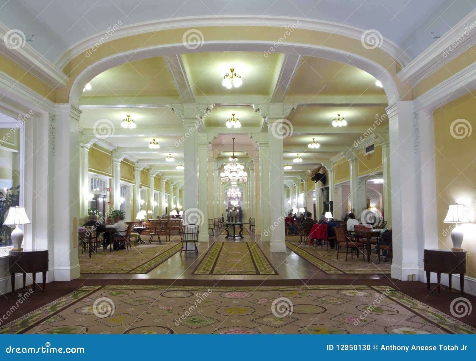 Grand Hallway at Lodge stock photo. Image of washington - 12850130