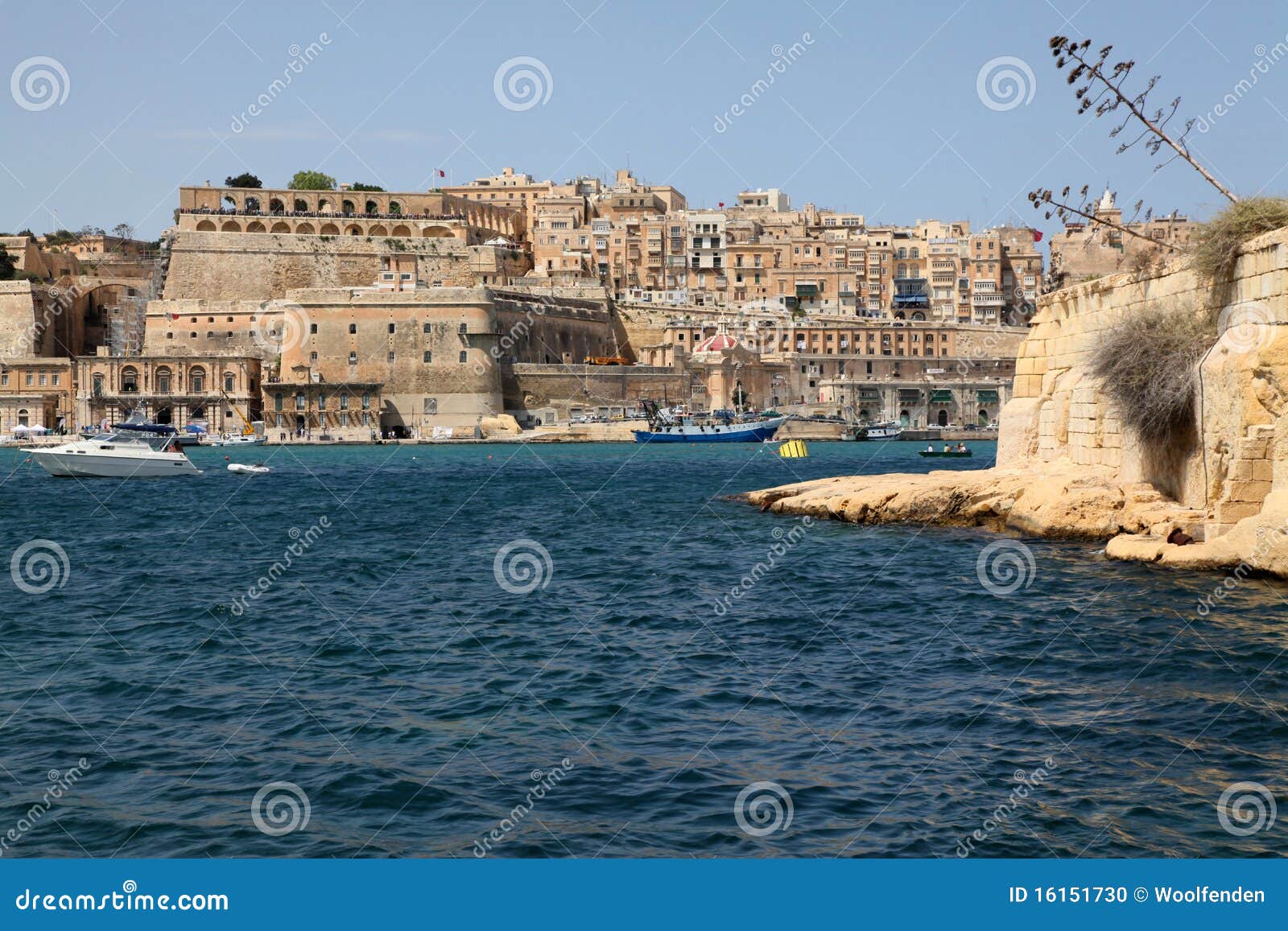 Grand Harbour, Malta stock photo. Image of mediterranean - 16151730