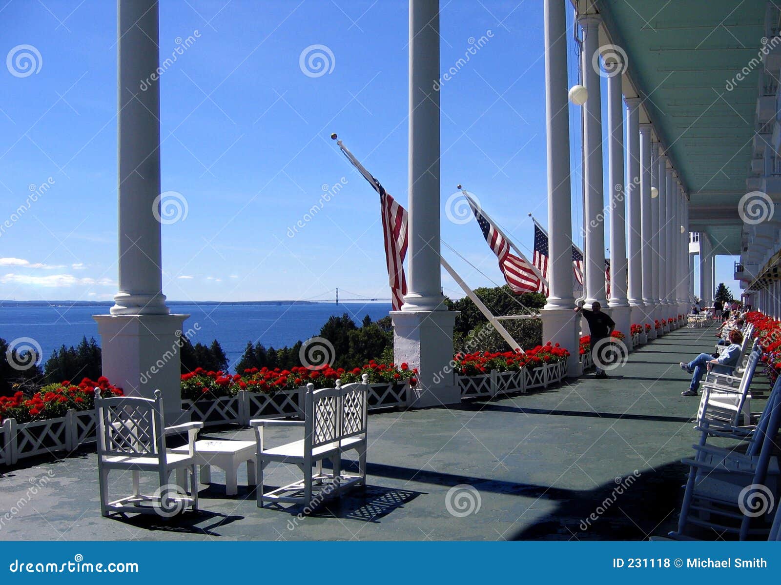 Grand Hotel front porch stock photo. Image of vintage, mackinac - 231118