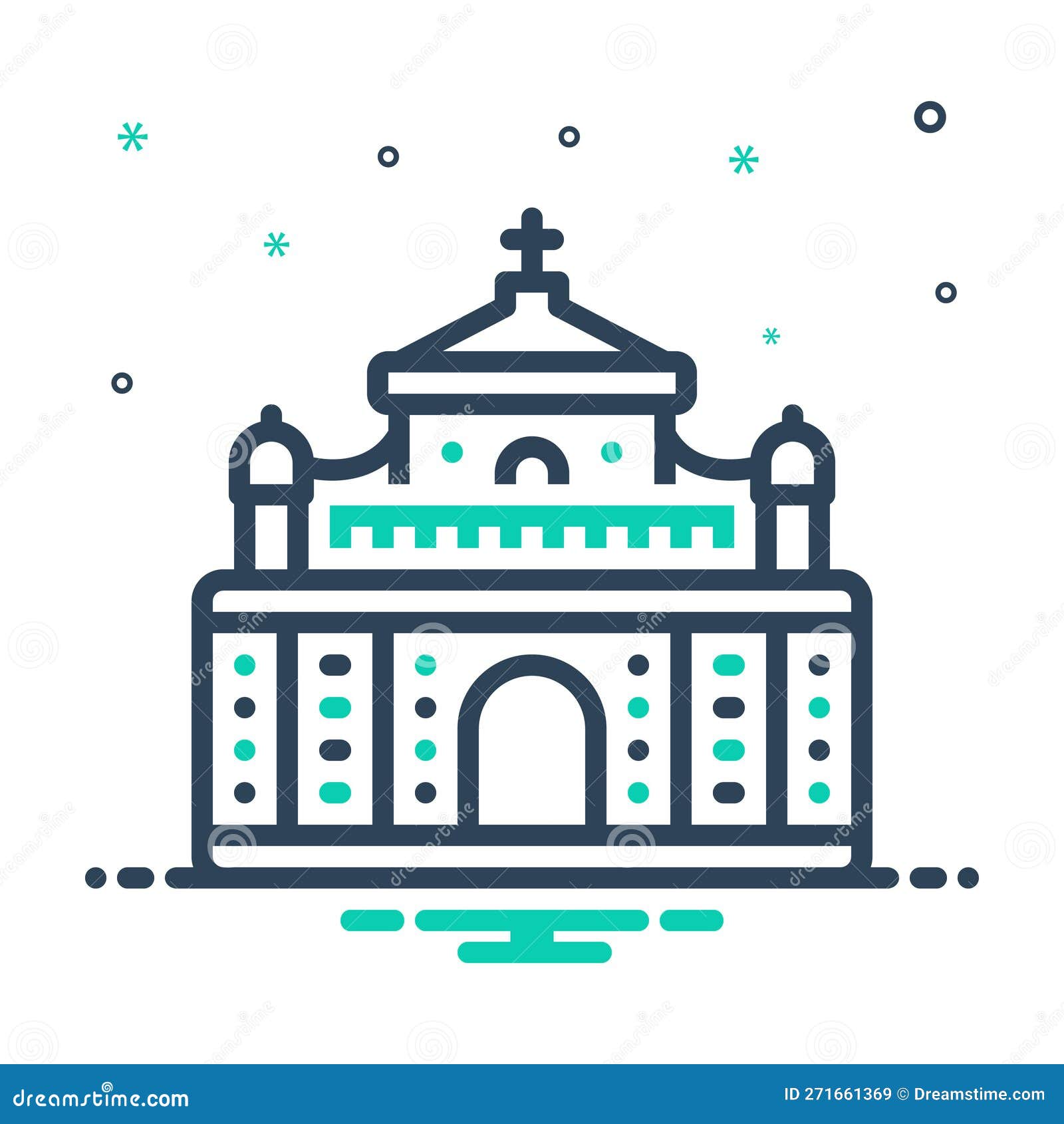 Mix Icon for Grand, Magnificent and Architecture Stock Vector ...