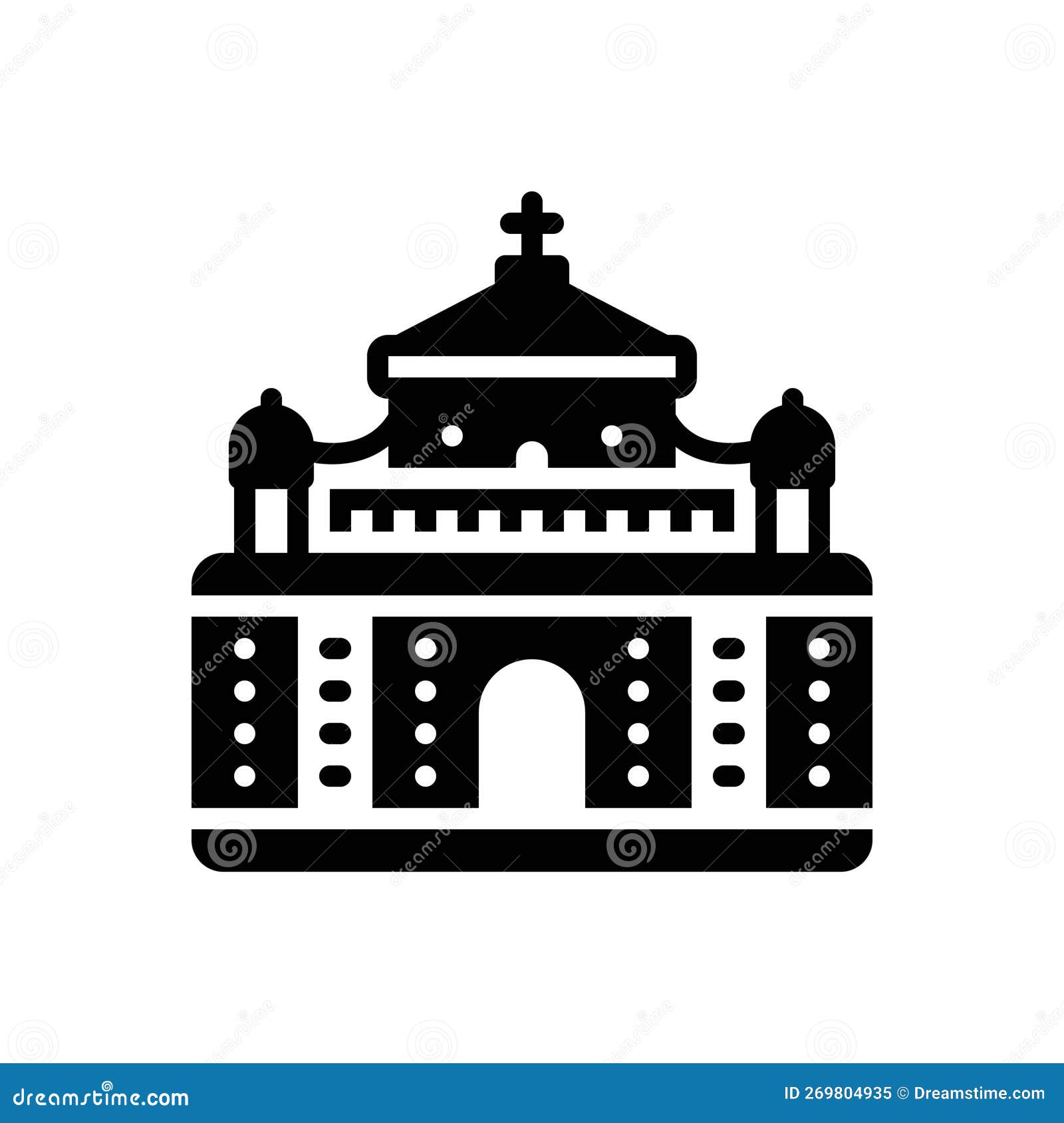 Black Solid Icon for Grand, Magnificent and Building Stock Vector ...