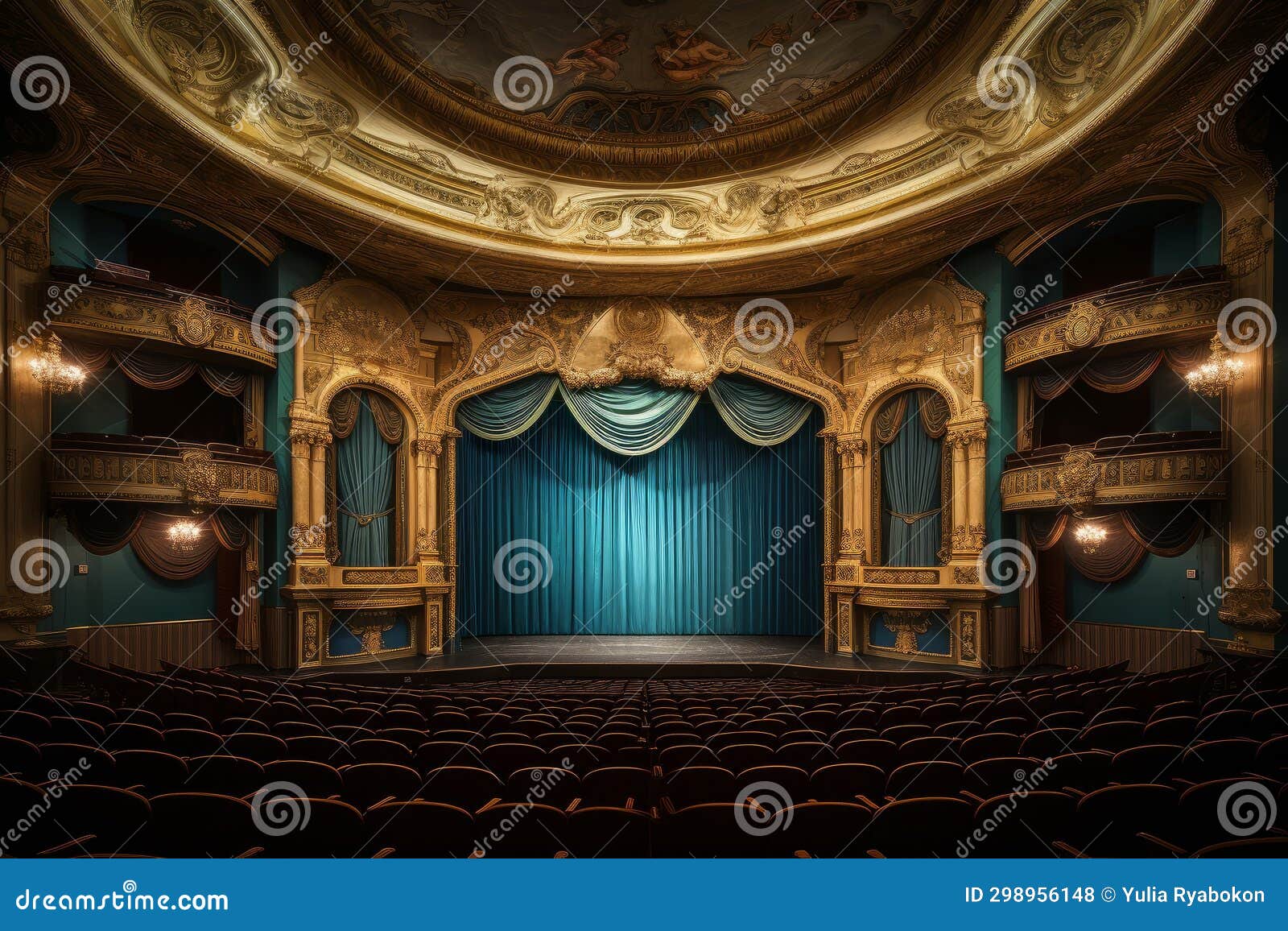 The Interior Of The Theater Backstage, Utility Rooms, Corridor Stock ...