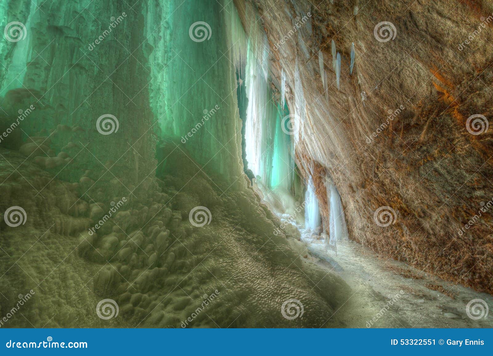 Grand Island Ice Caves, Munising Michigan Pictured Rocks Stock Image ... Grand Island Ice Caves, Munising Michigan Pictured Rocks Stock Image ...