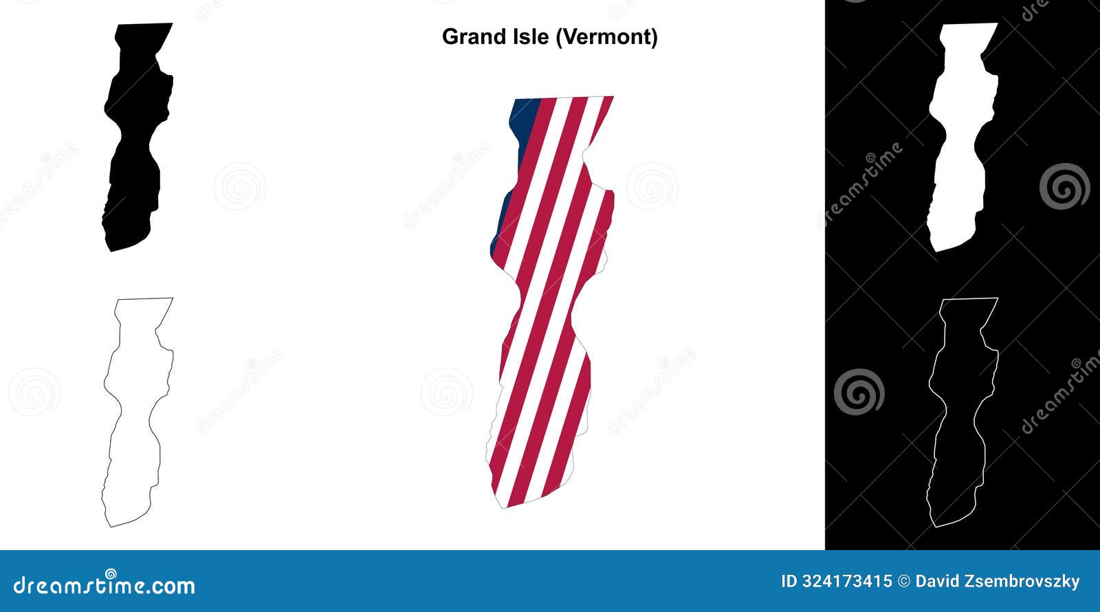 Grand Isle outline map stock illustration. Illustration of isle - 324173415
