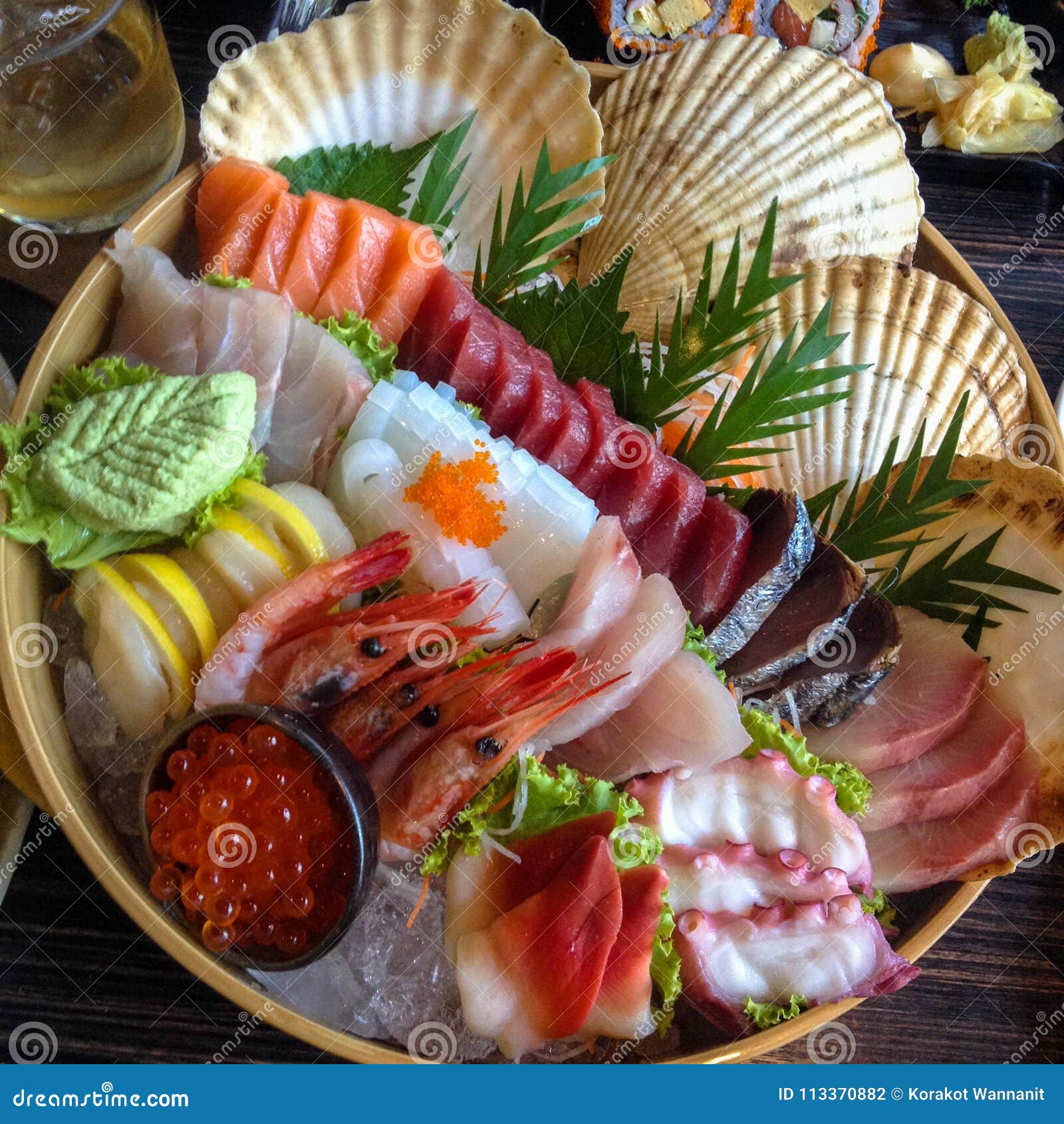 Grand Japanese Sushi Set Background Stock Photo - Image of expensive ...