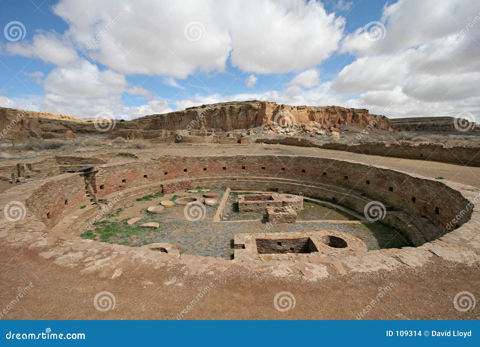 Ceremonial Kiva At Chaco Canyon Indian Ruins, NM, Circa 1060, The ...